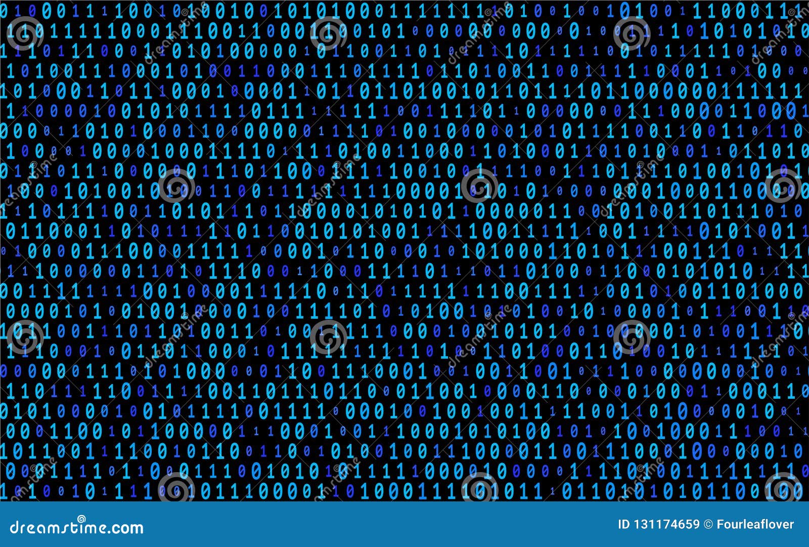 Textura Azul Del Vector Del Código Binario Ilustración del Vector ...