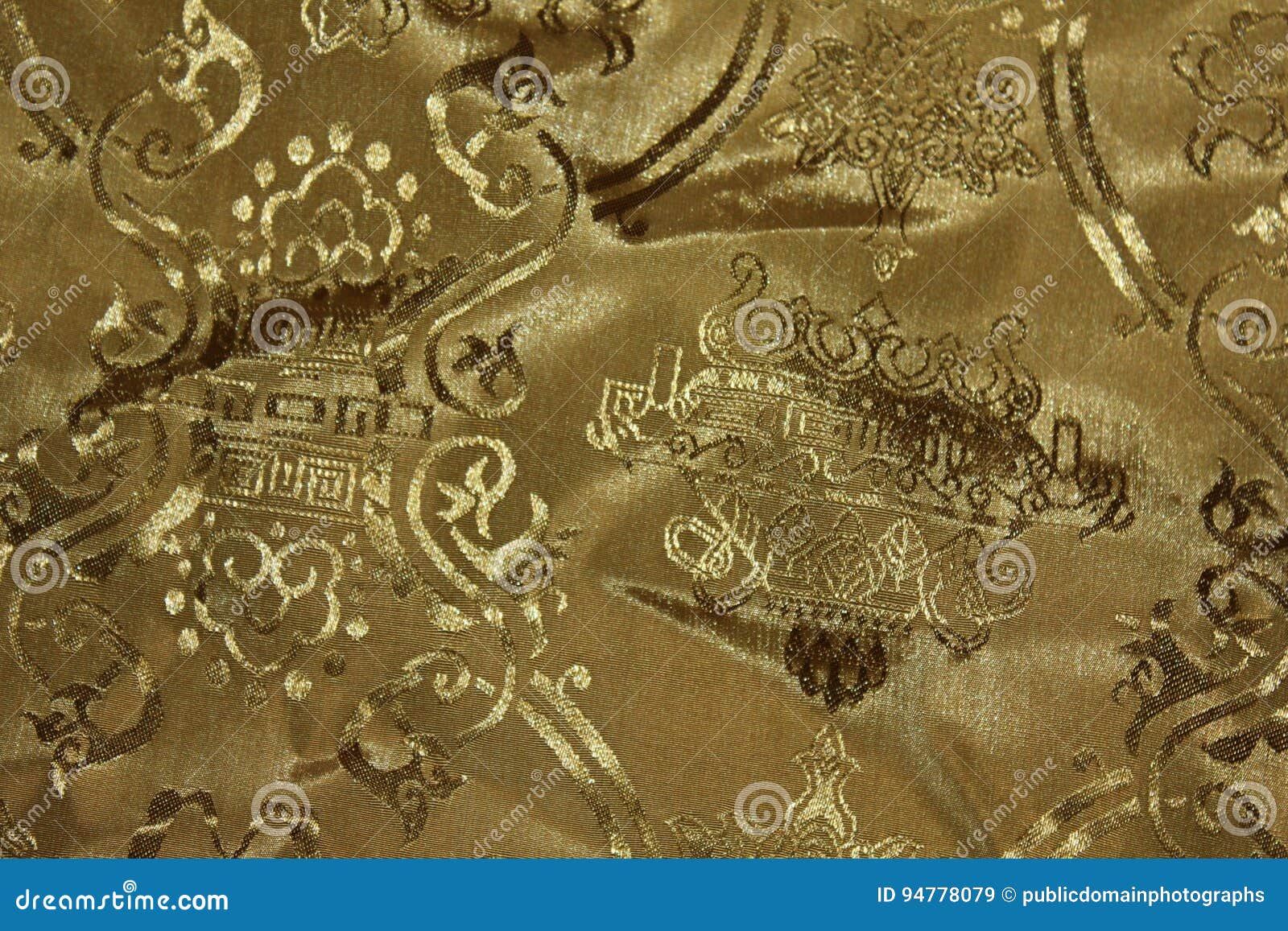 Textura Chinesa Da Tela Do Ouro Imagem. Imagem: 94778079