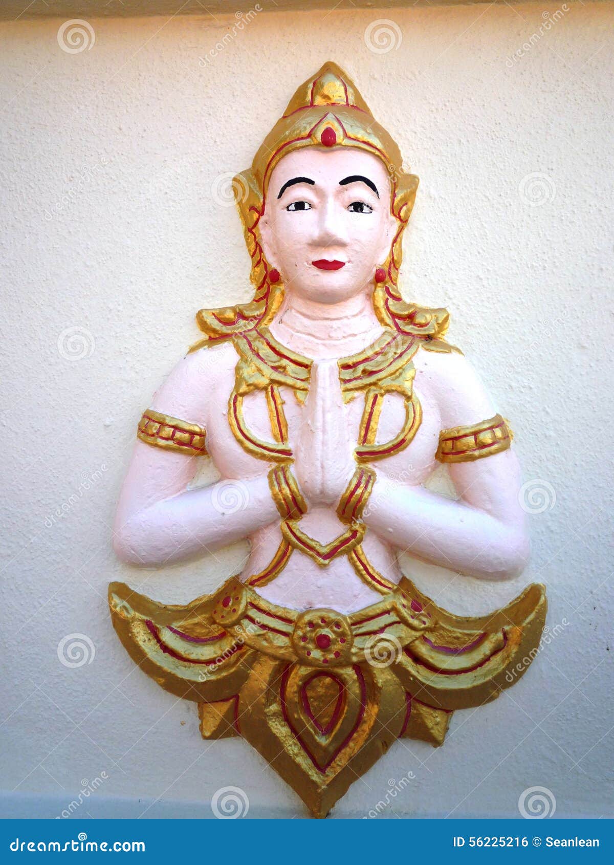 Textura da Buda na parede foto de stock. Imagem de templo - 56225216