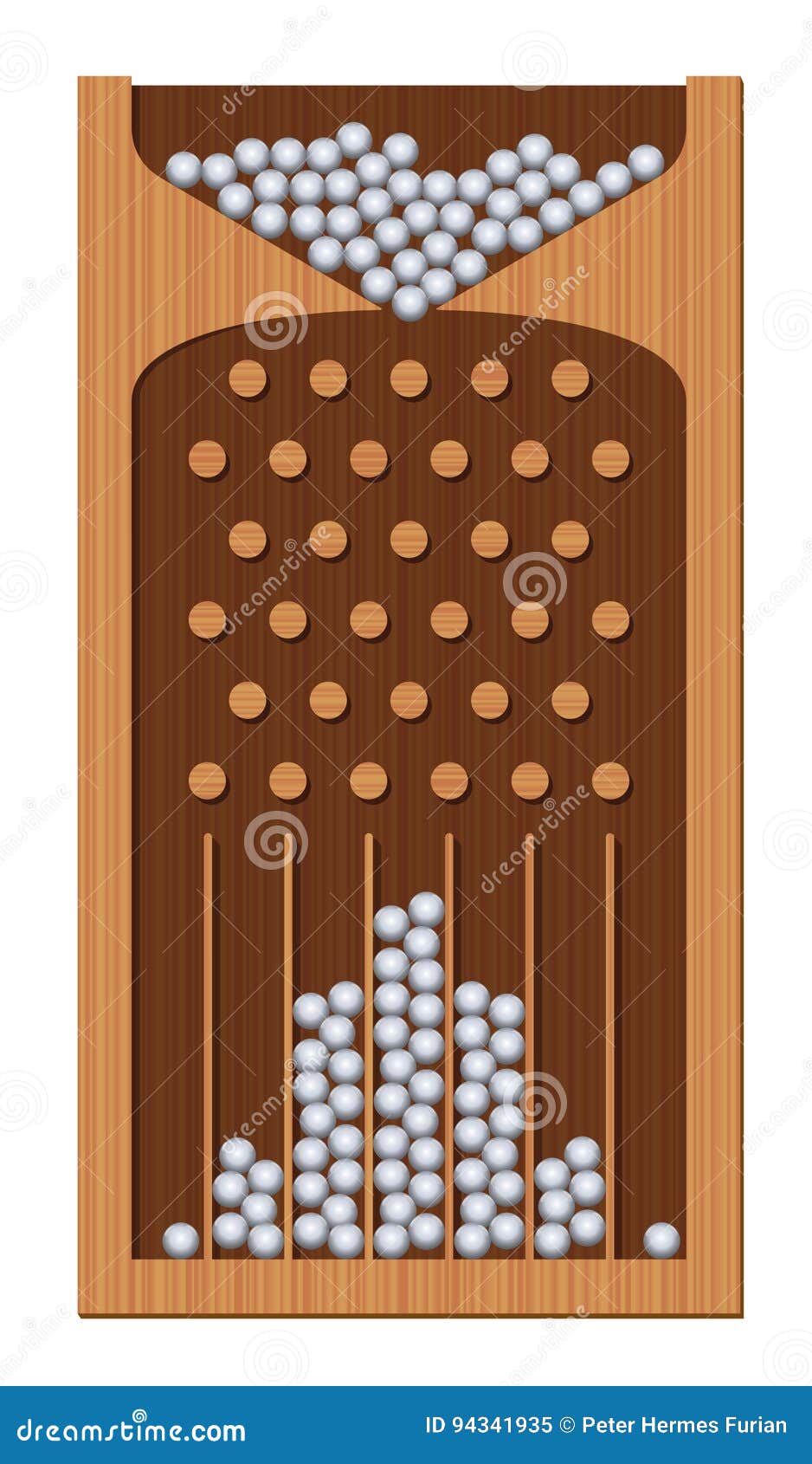 Textura De Bean Machine Galton Board Wooden Ilustración del Vector ...