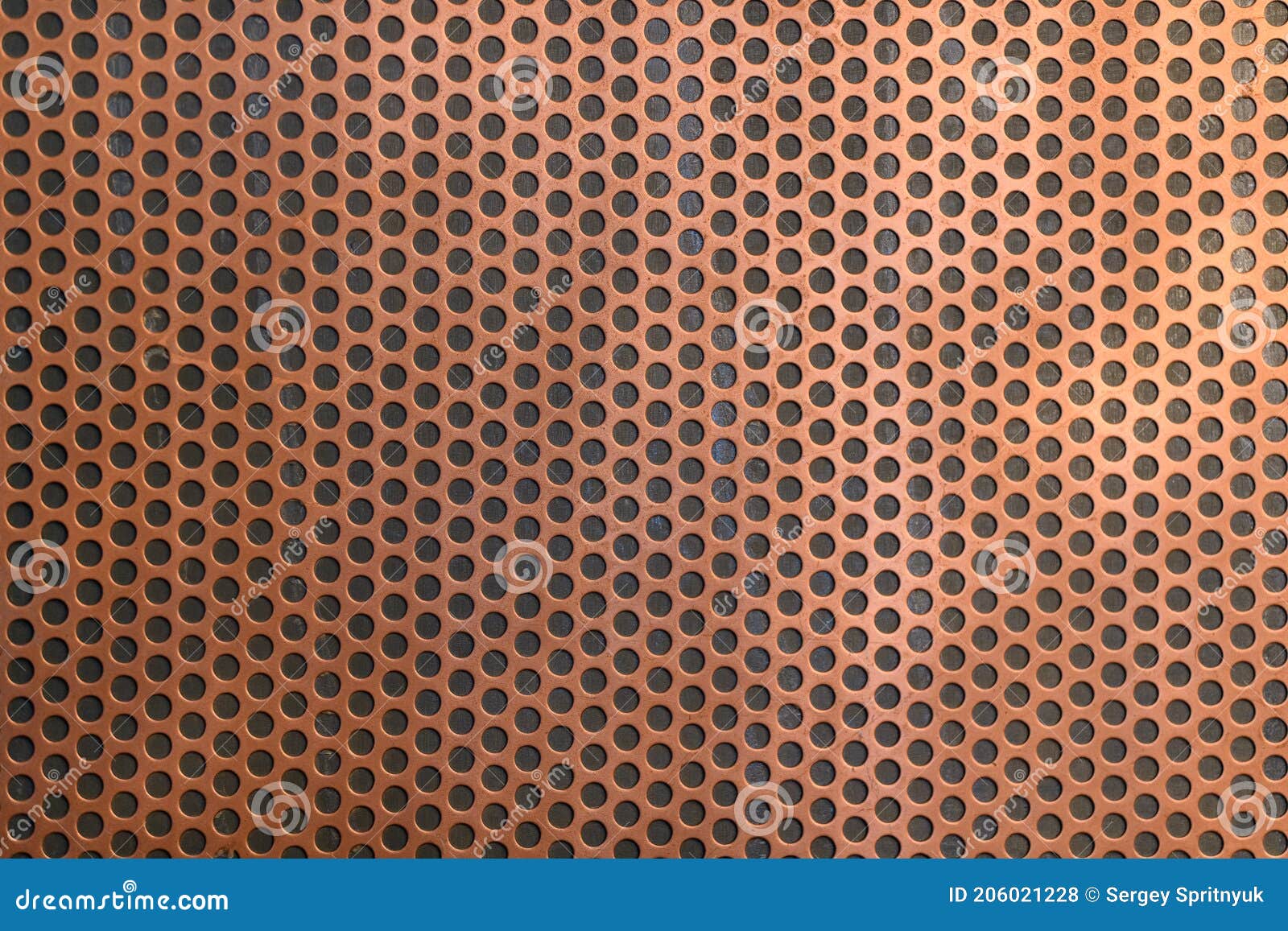 Textura De Chapa De Cobre Perforada Foto de archivo - Imagen de duro ...