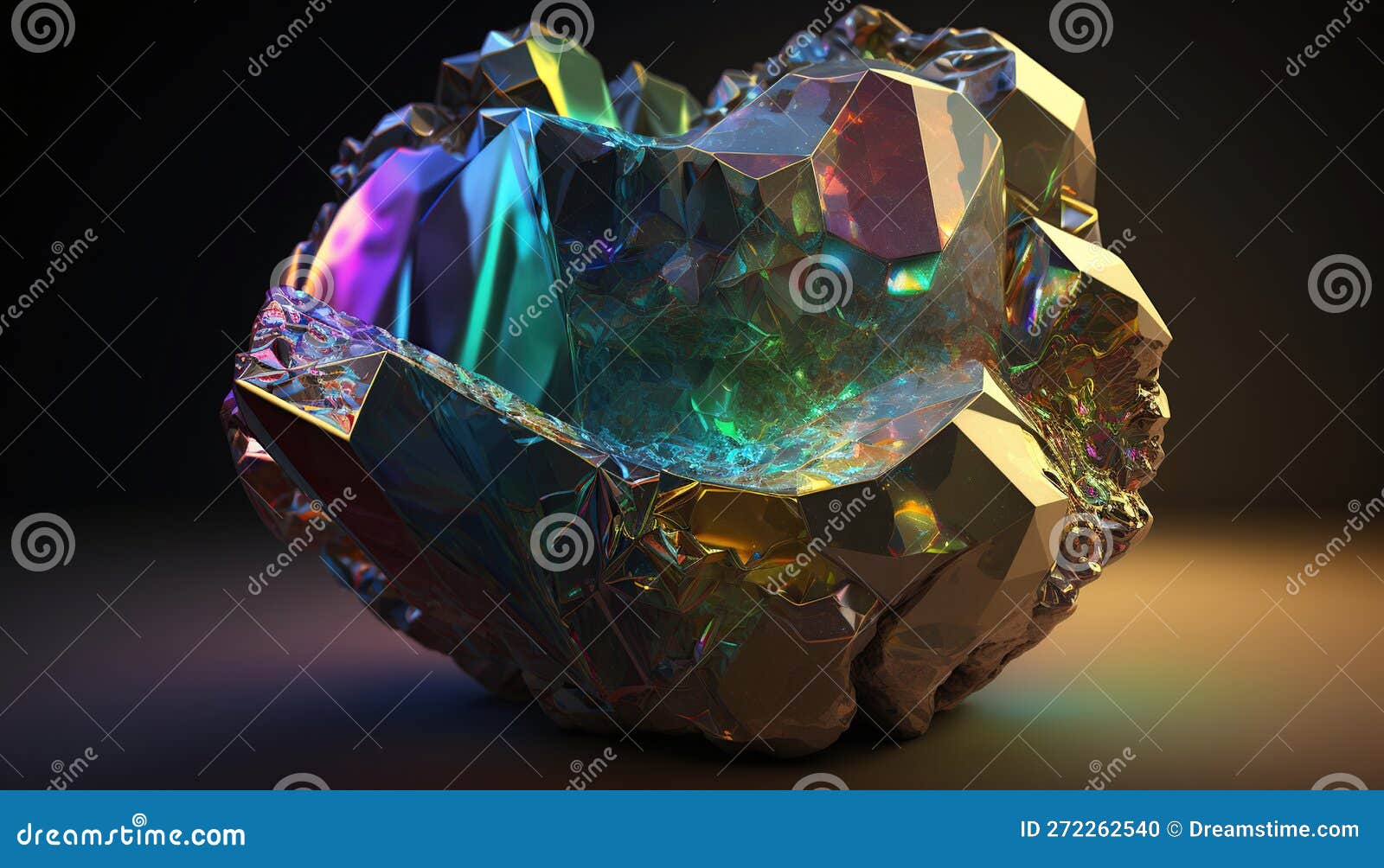 Textura De Gema Con Efecto Arco Iris. Ai Generativo Stock de ...