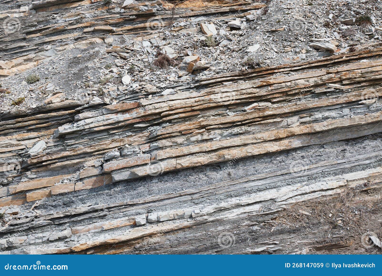 Textura De La Roca Con Diferentes Rocas Varias Capas De La Capa Rocosa ...