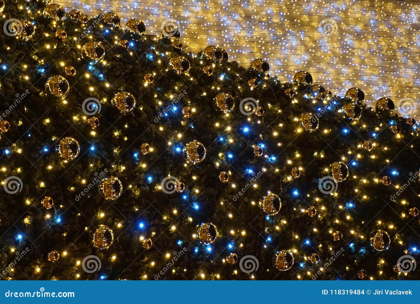 Textura De Las Luces De La Navidad Del Color Foto de archivo - Imagen ...
