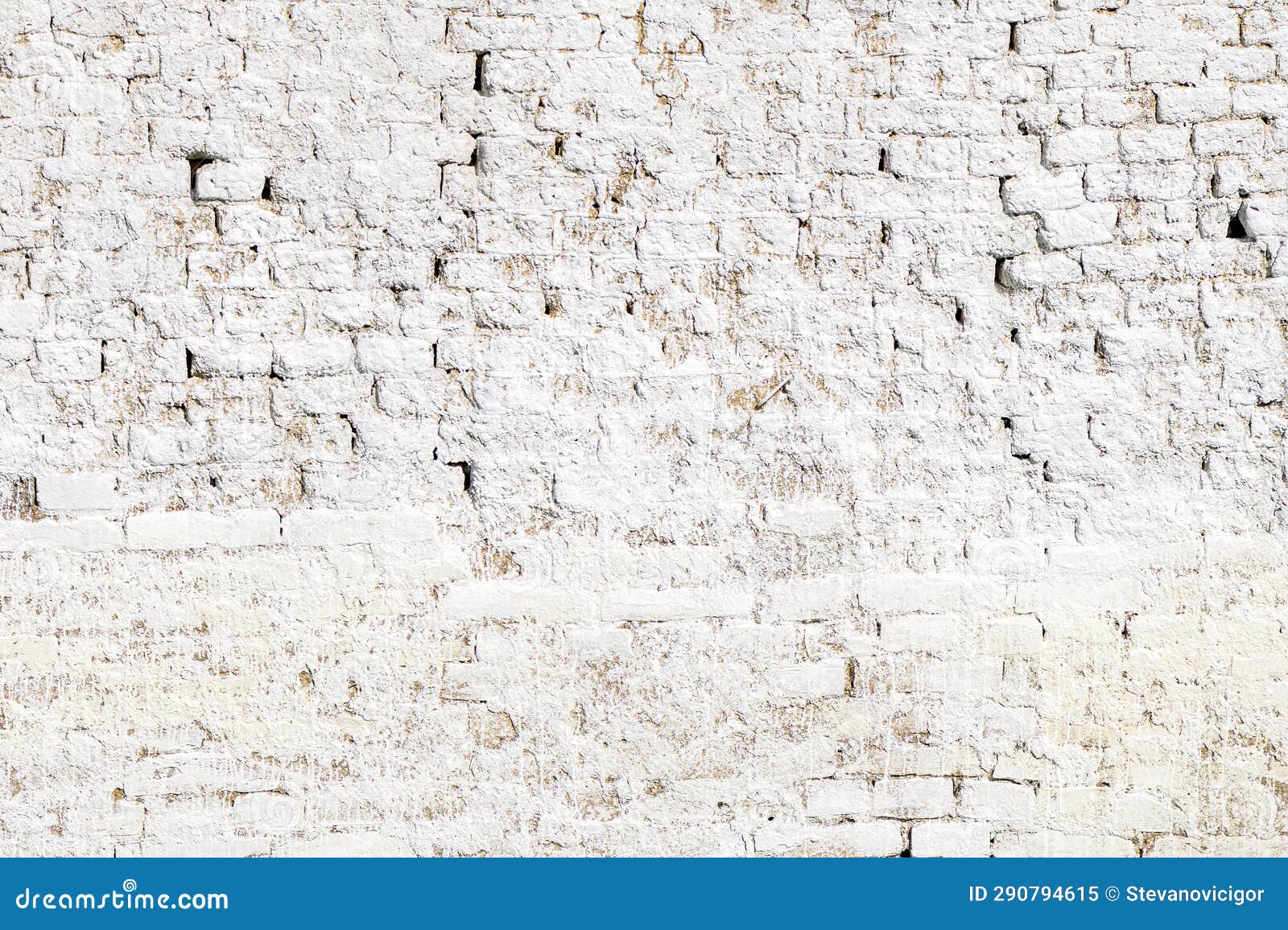 Textura De Uma Parede Branca De Tijolos Velha Gasta Imagem De Stock