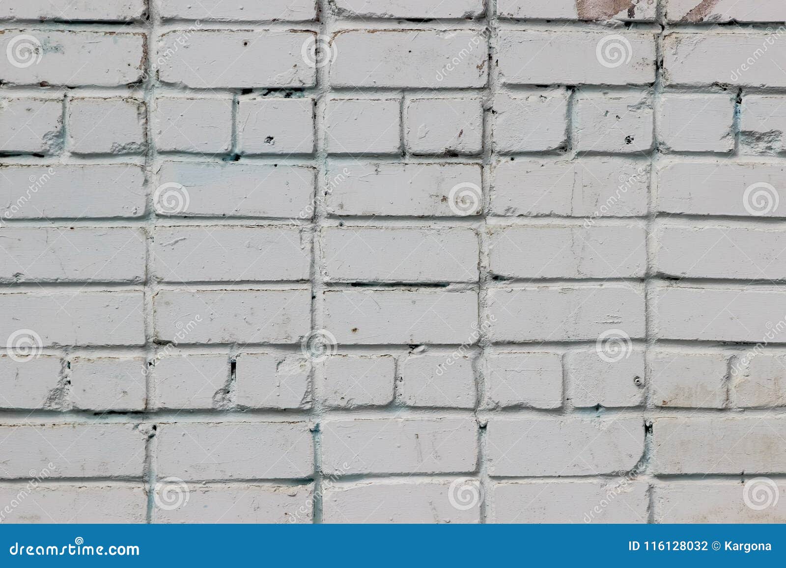A Textura De Uma Parede De Tijolo Revestiu Com A Pintura Branca Foto De