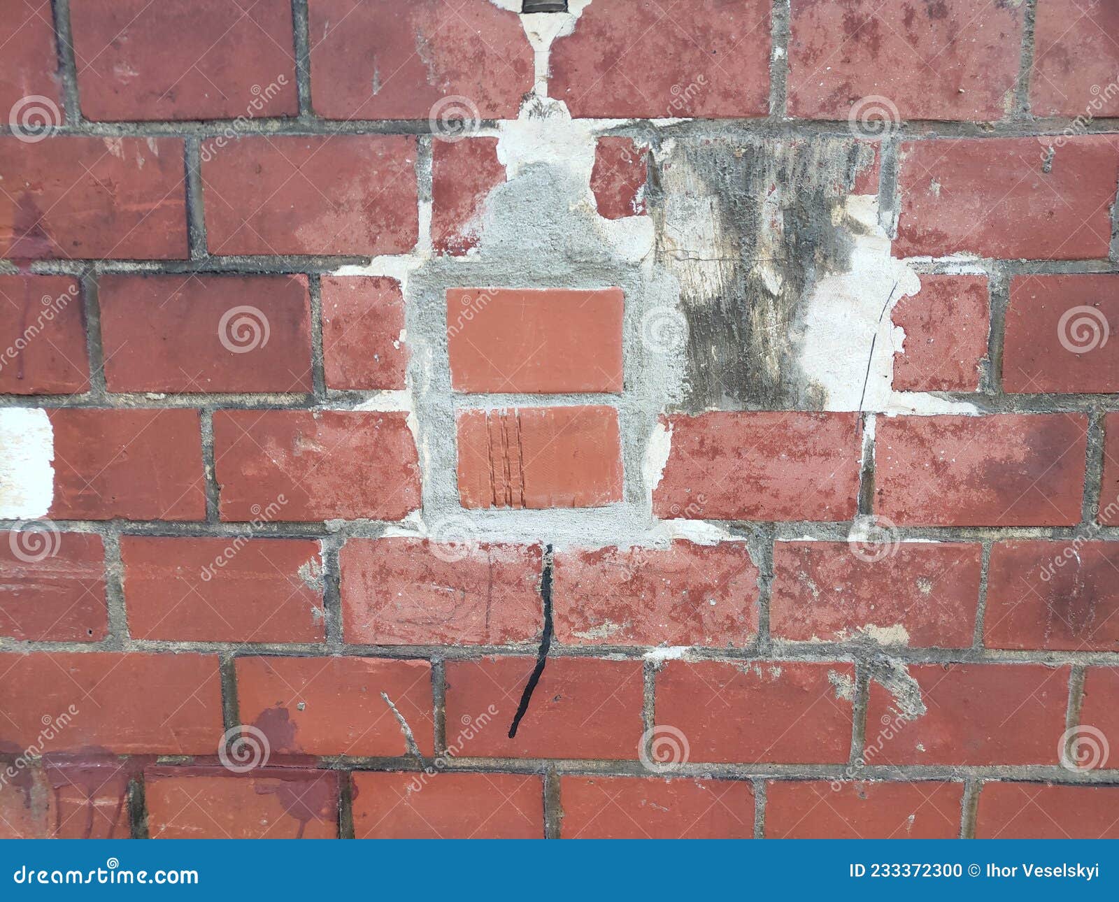 Textura De Uma Velha Parede De Tijolos Vermelhos Foto De Stock Imagem