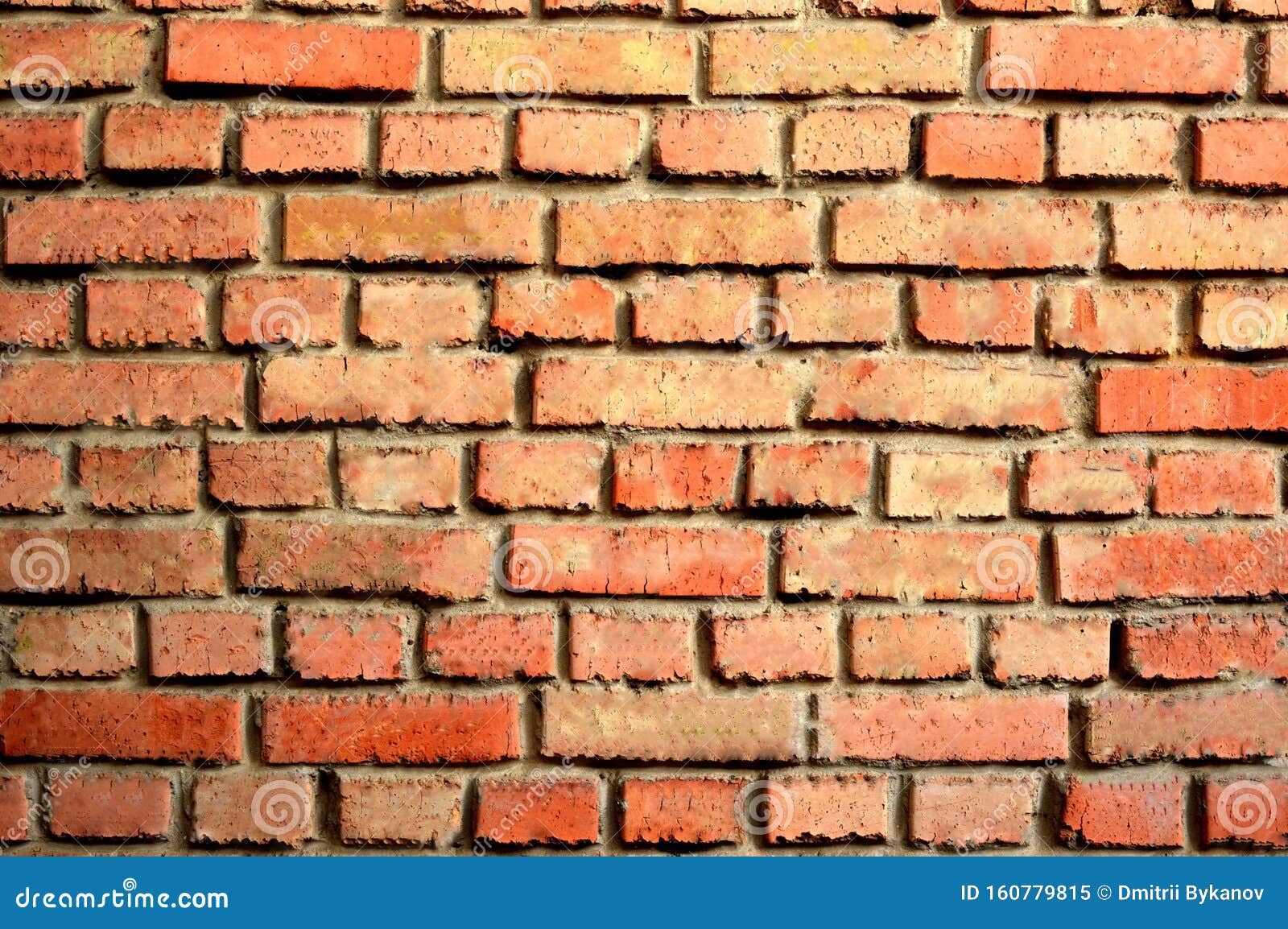 Textura De Uma Velha Parede De Tijolos Vermelhos Rachados Imagem De