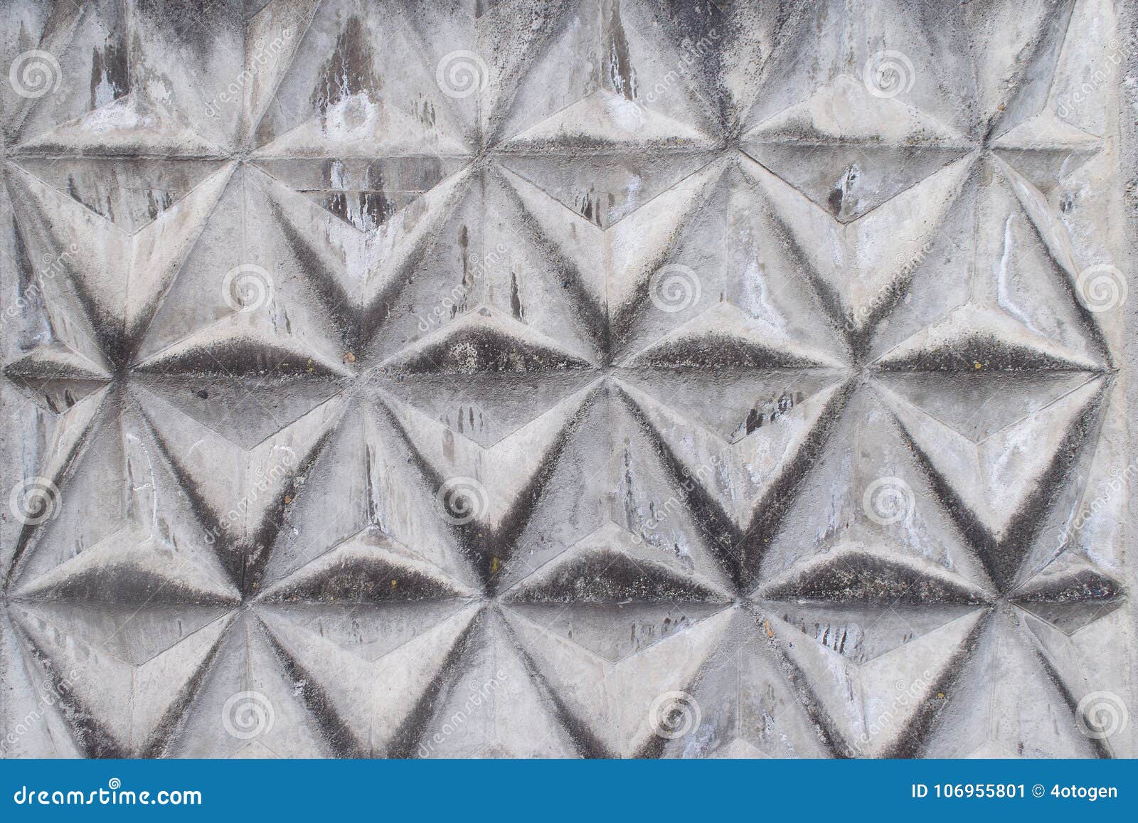 Textura Del Fondo De La Cerca Concreta Gris Con El Modelo Triangular ...