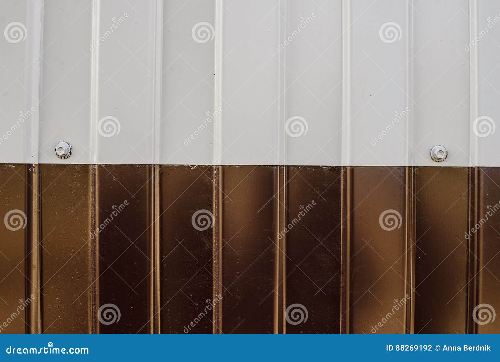 Textura Do Tapume Branco E Marrom Do Metal Foto de Stock - Imagem de ...