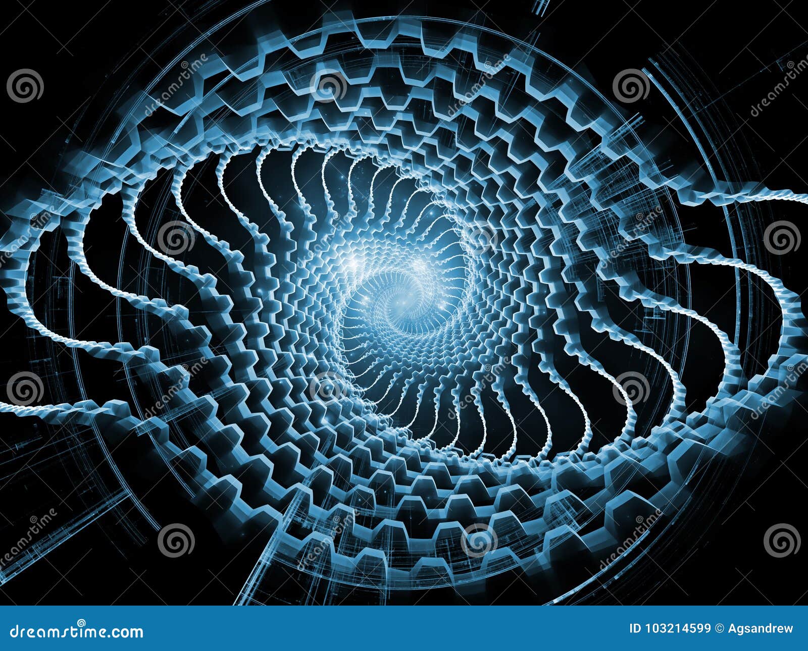 Textura Radial Computacional Del Fractal Stock de ilustración ...