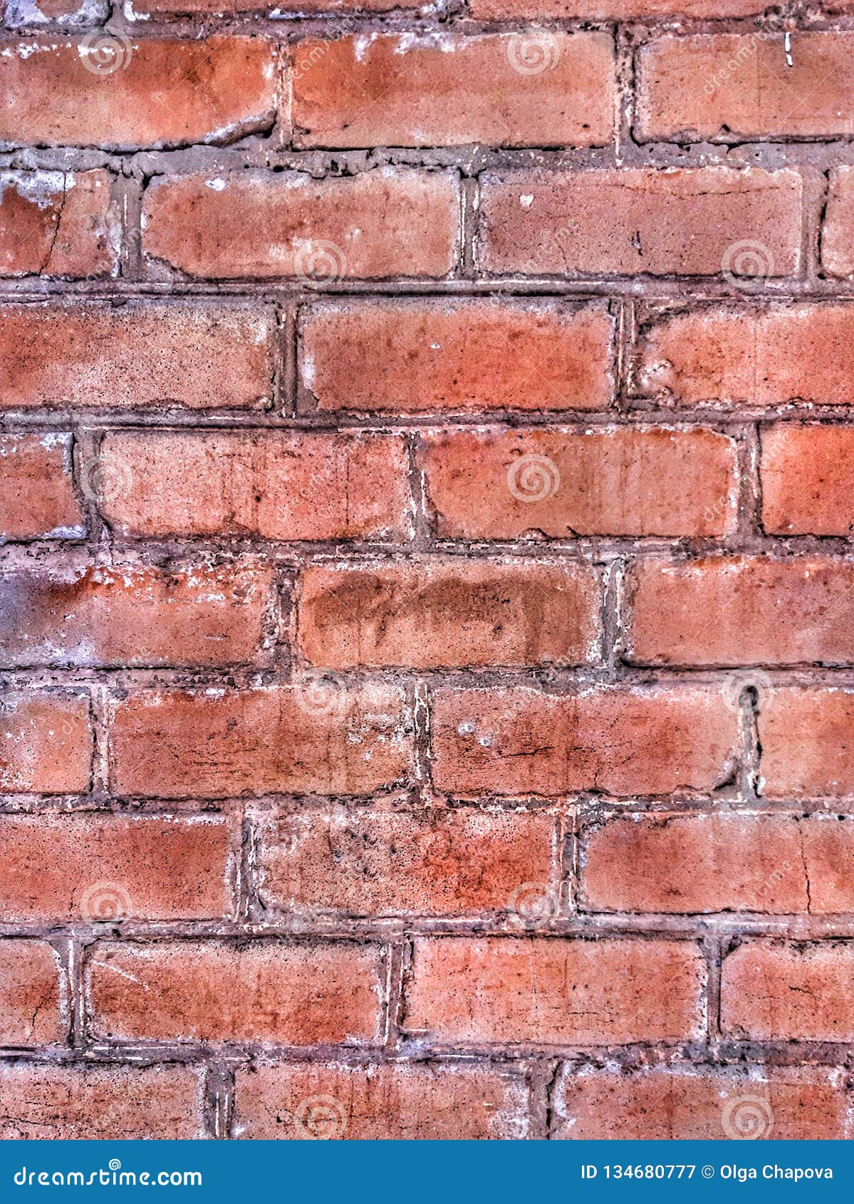 Textura Velha Do Fundo Da Parede De Tijolo Vermelho Imagem De Stock