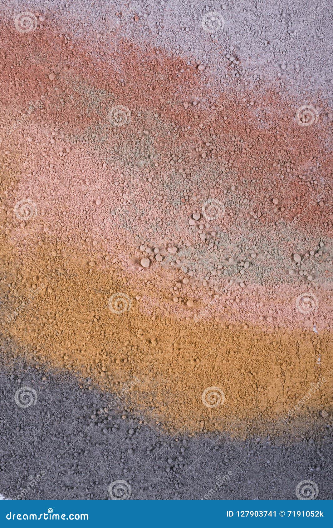 Textural Gradient from Different Cosmetic Clay Powders Stock Image ...