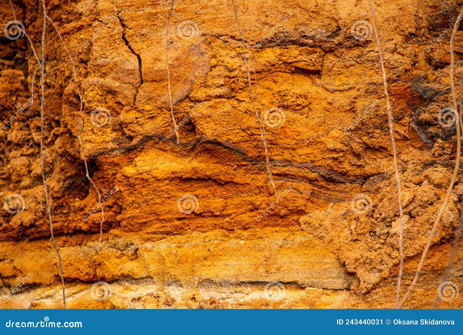 Textural Sand, with Relief Surface, Multi-colored Layers and Different ...