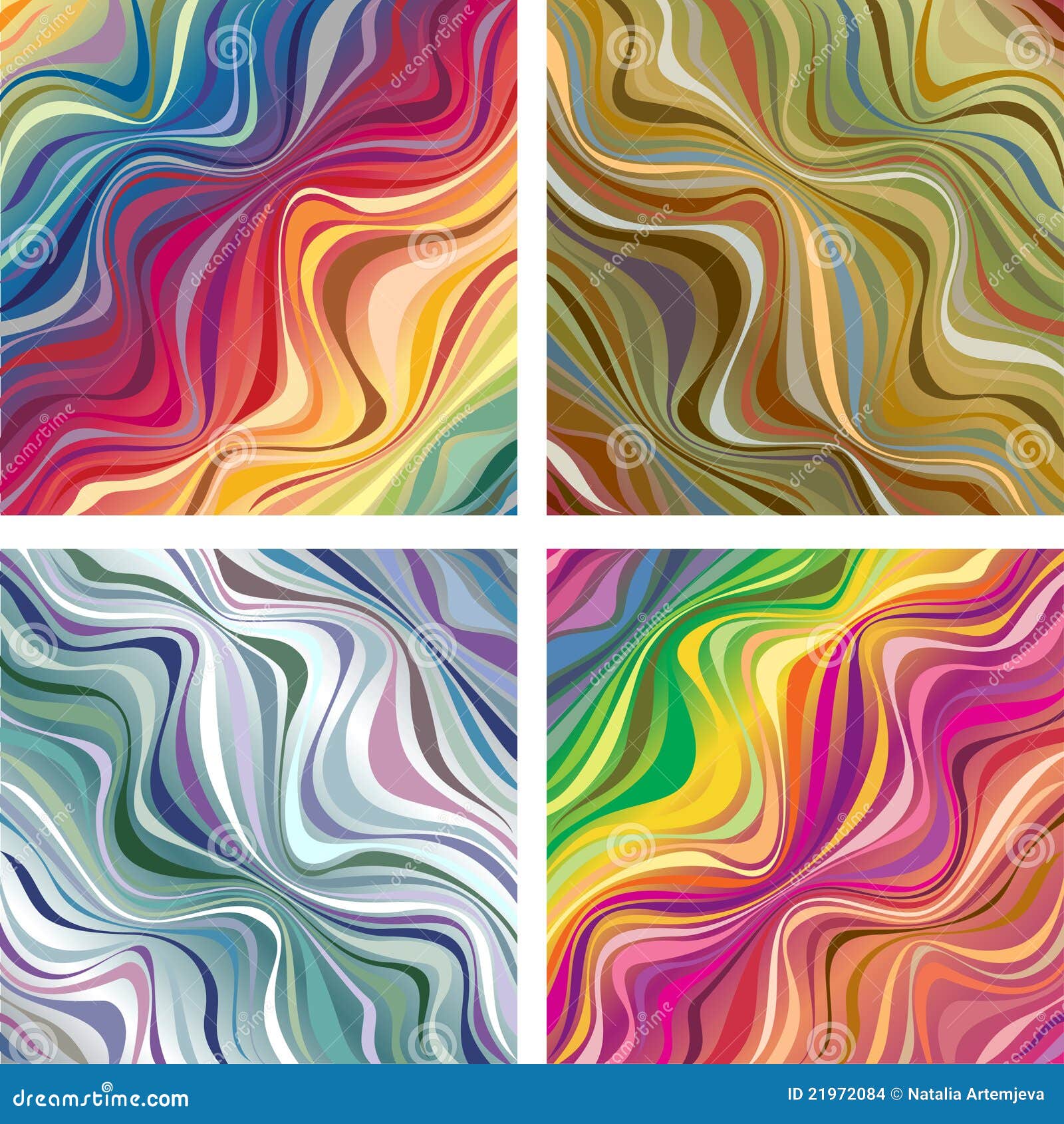 Texturas Abstratas Com Linhas Onduladas Ilustração do Vetor ...