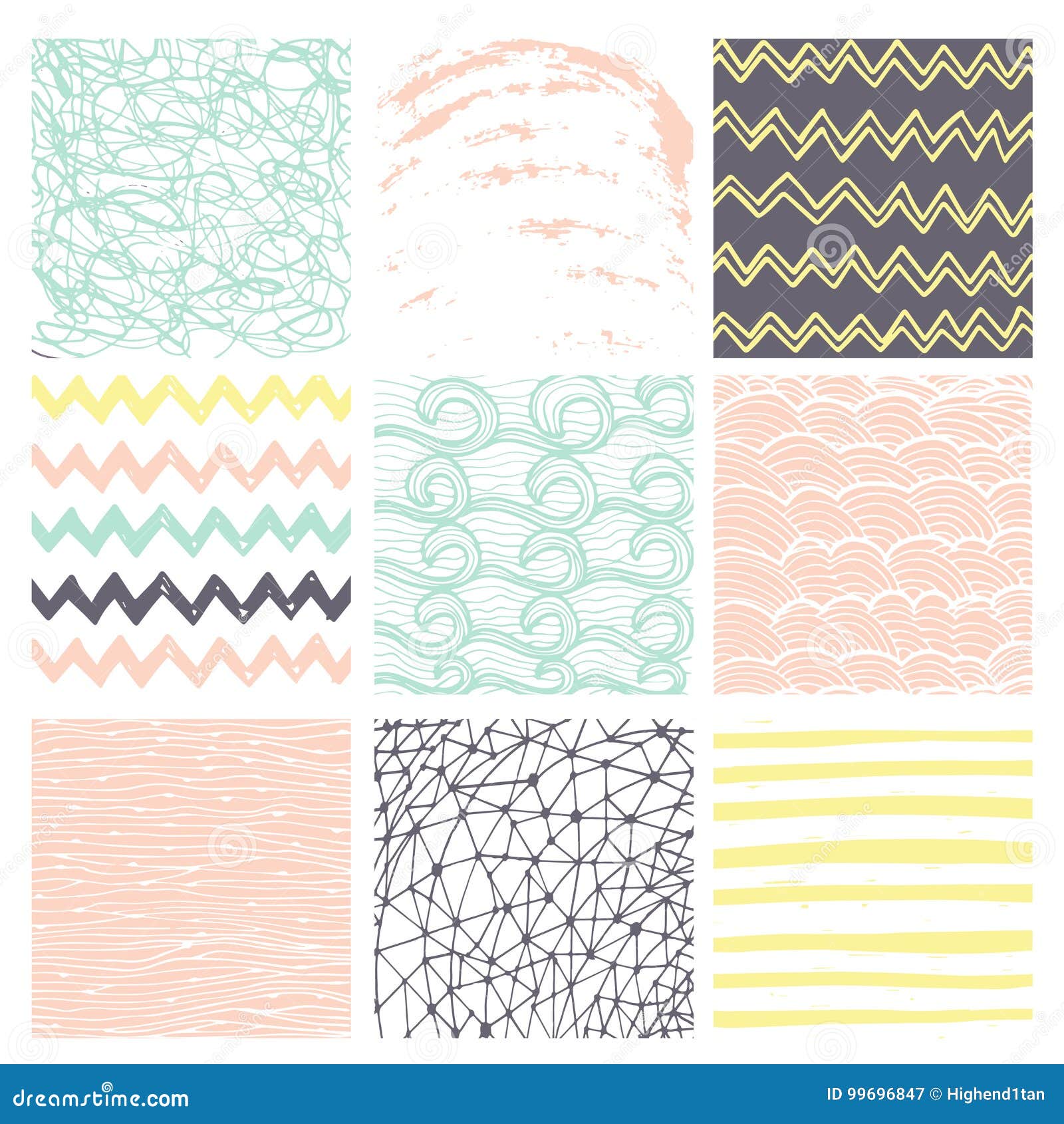 Texturas Dibujadas Mano De La Tinta Stock de ilustración - Ilustración ...