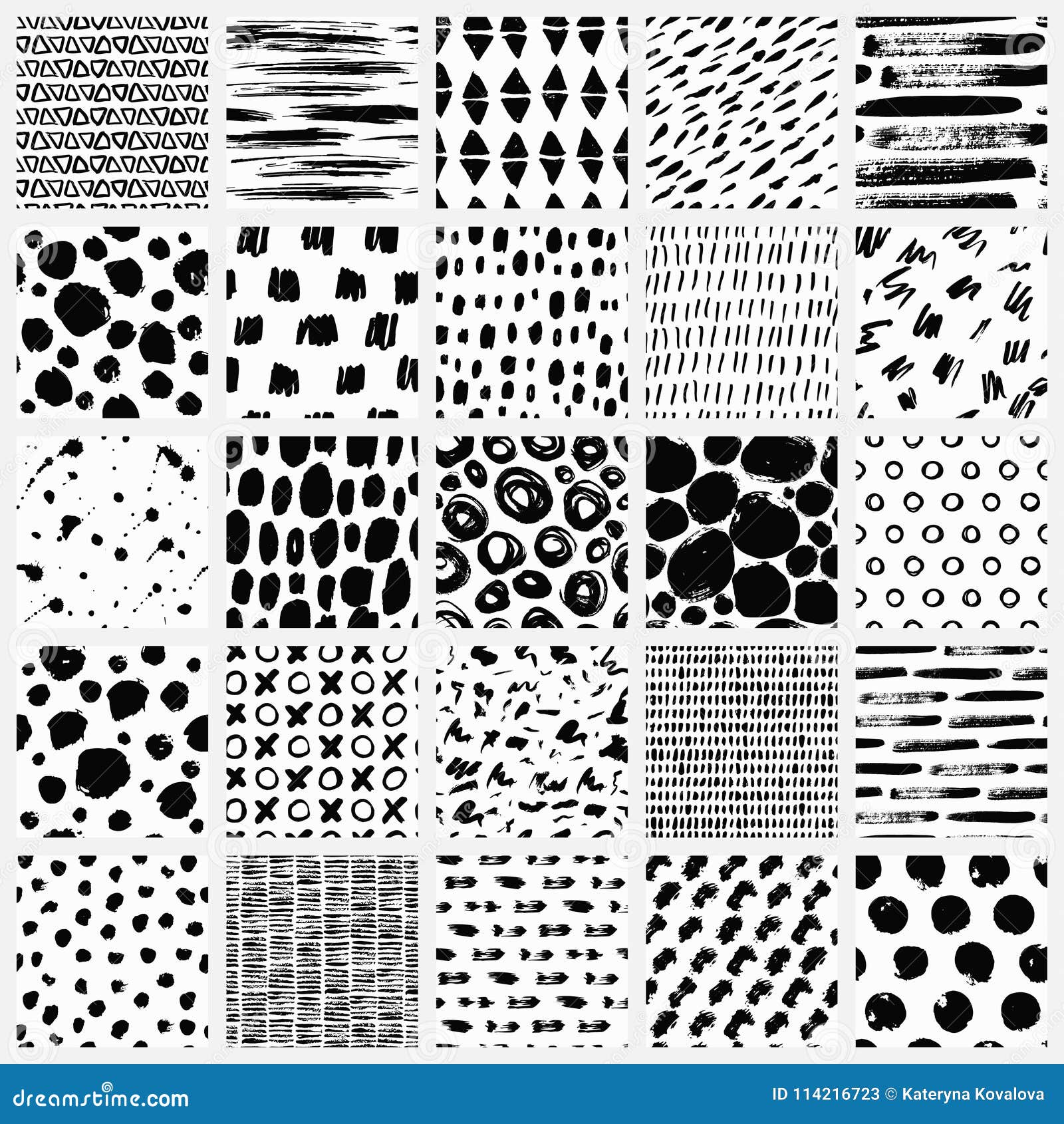 Texturas Dibujadas Mano Hechas Con Tinta Aislado Ilustración del Vector - Ilustración de ...