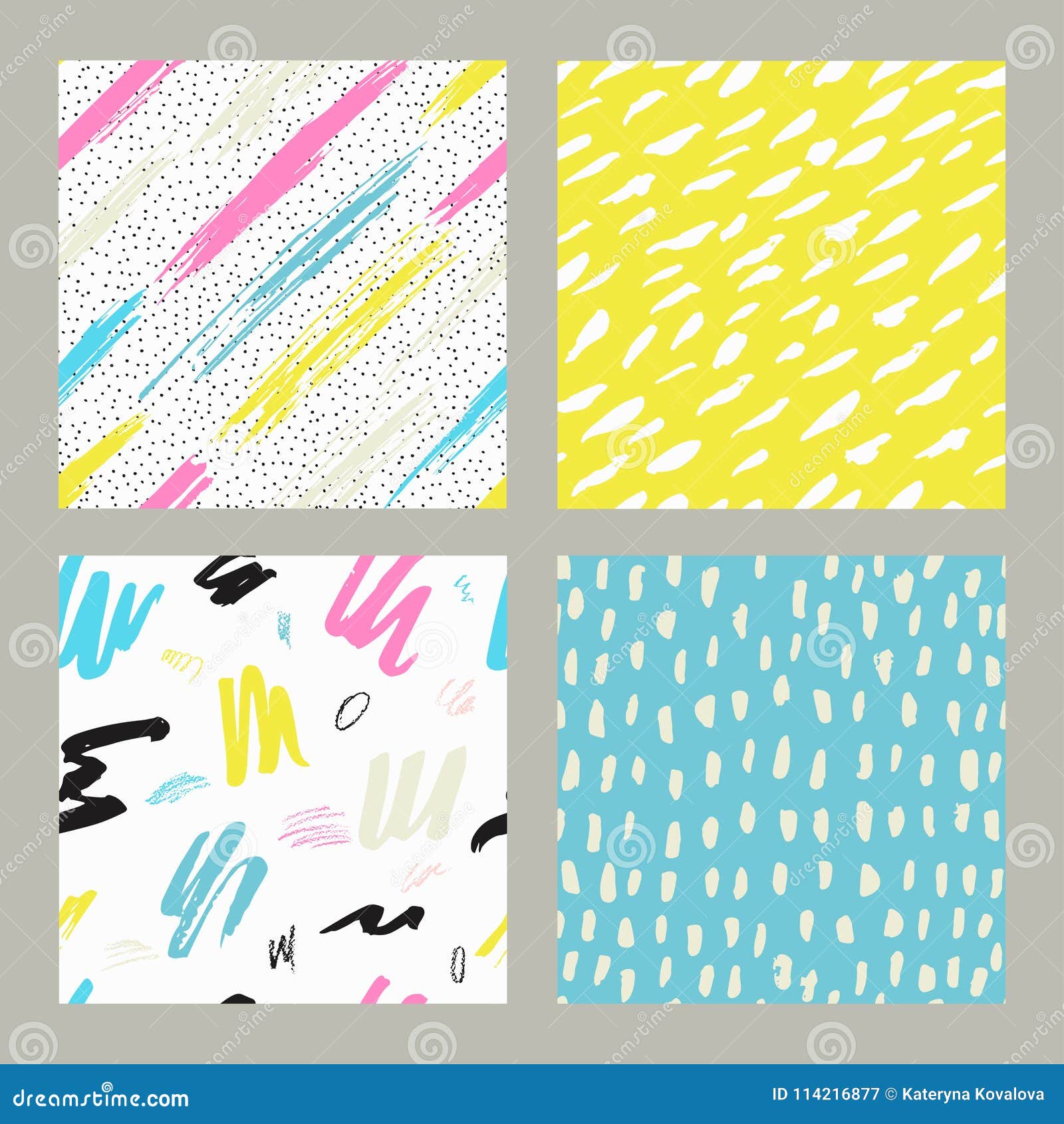 Texturas Dibujadas Mano Hechas Con Tinta Aislado Ilustración del Vector ...