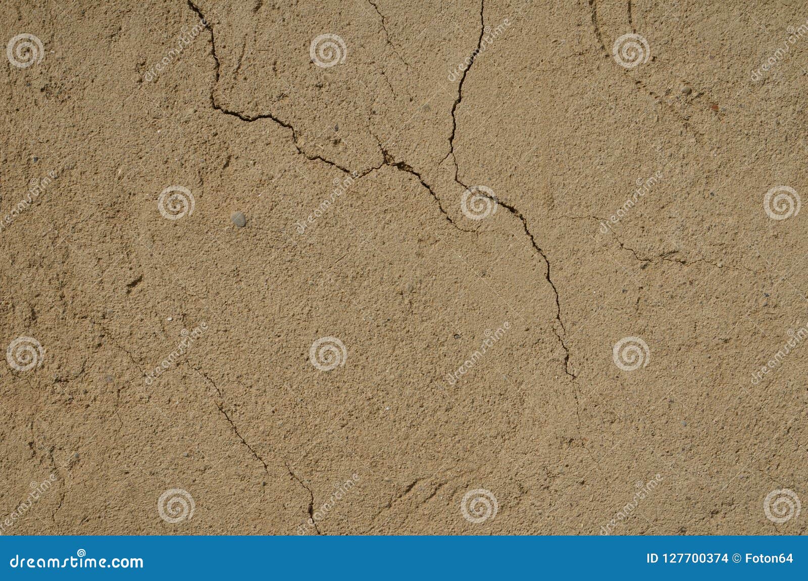 Cracked Adobe Wall Texture, Background. Stock Photo - Image of fragment ...