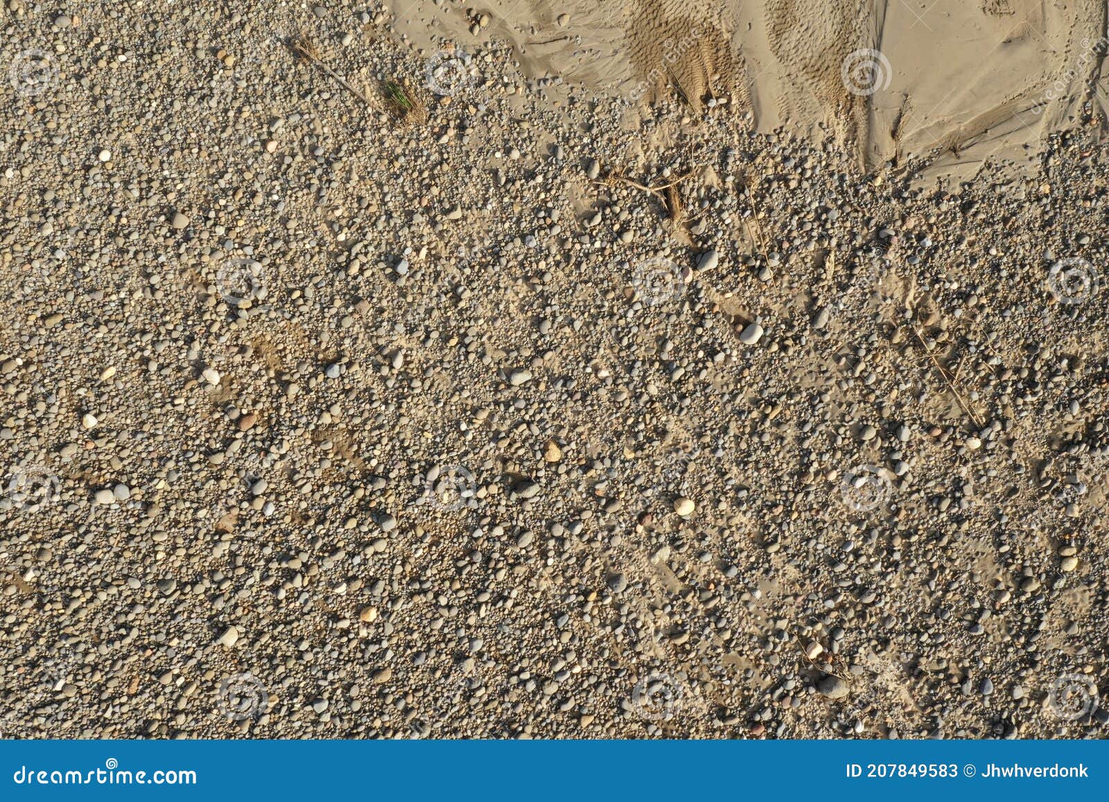 Texture from an Aerial View of a Riverbed that is Covered with Pebbles ...