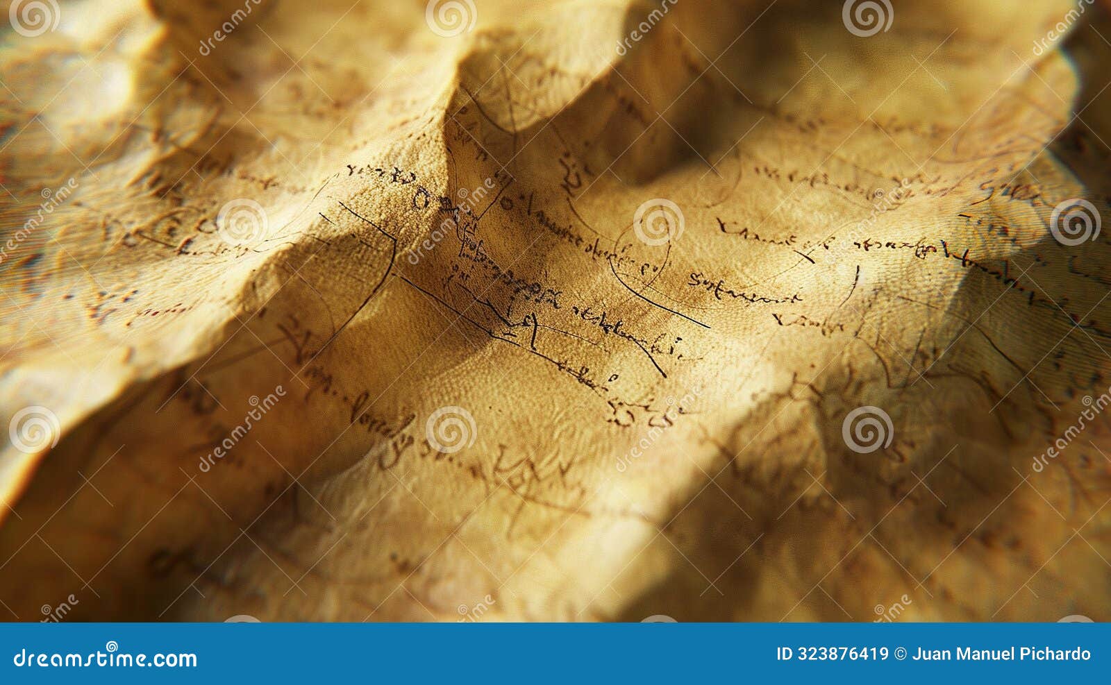 Texture of an Aged Parchment or Antique Scroll Stock Image - Image of ...