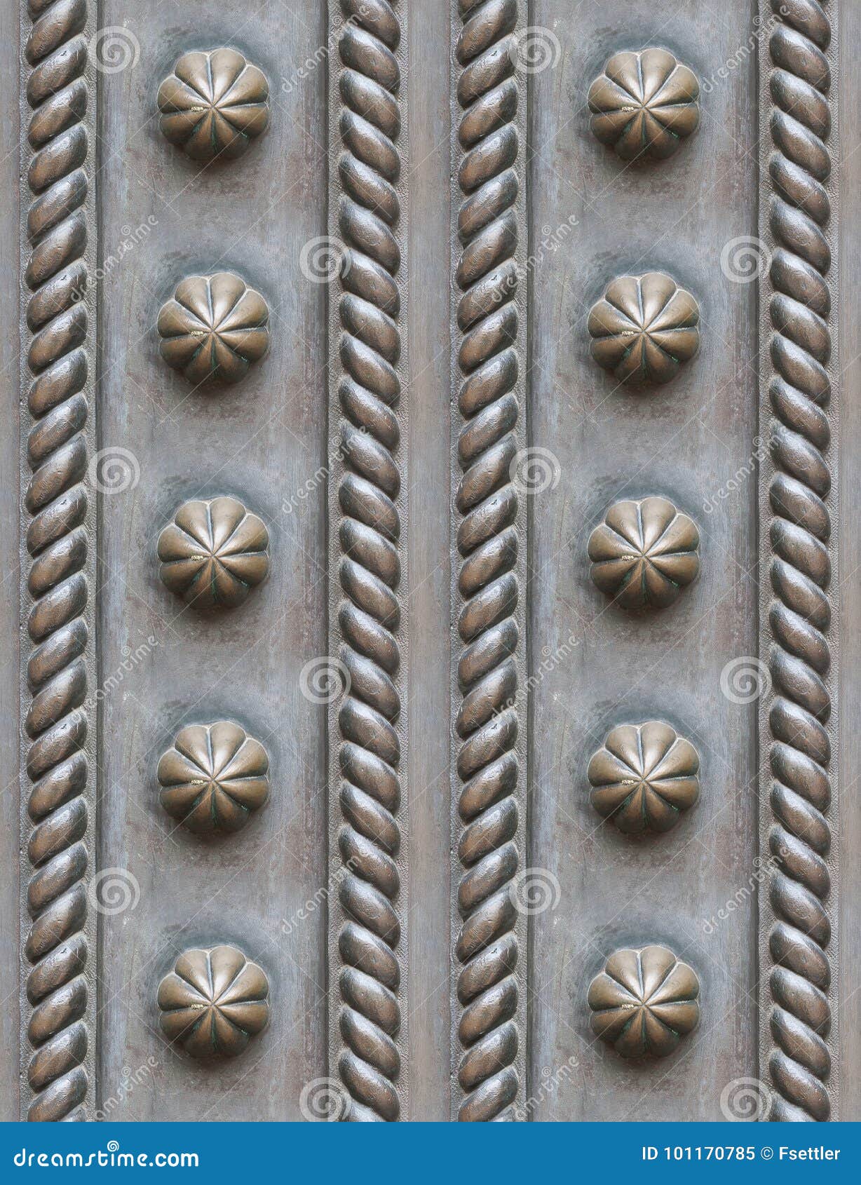 Texture of Ancient Iron Gate with Decor Elements. Stock Image - Image ...