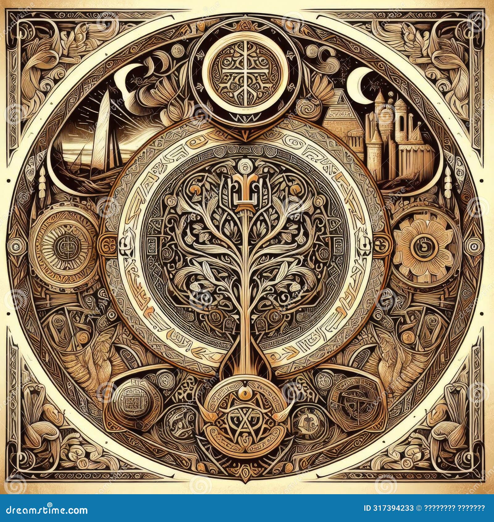 Texture in Ancient Slavic Style Stock Illustration - Illustration of ...