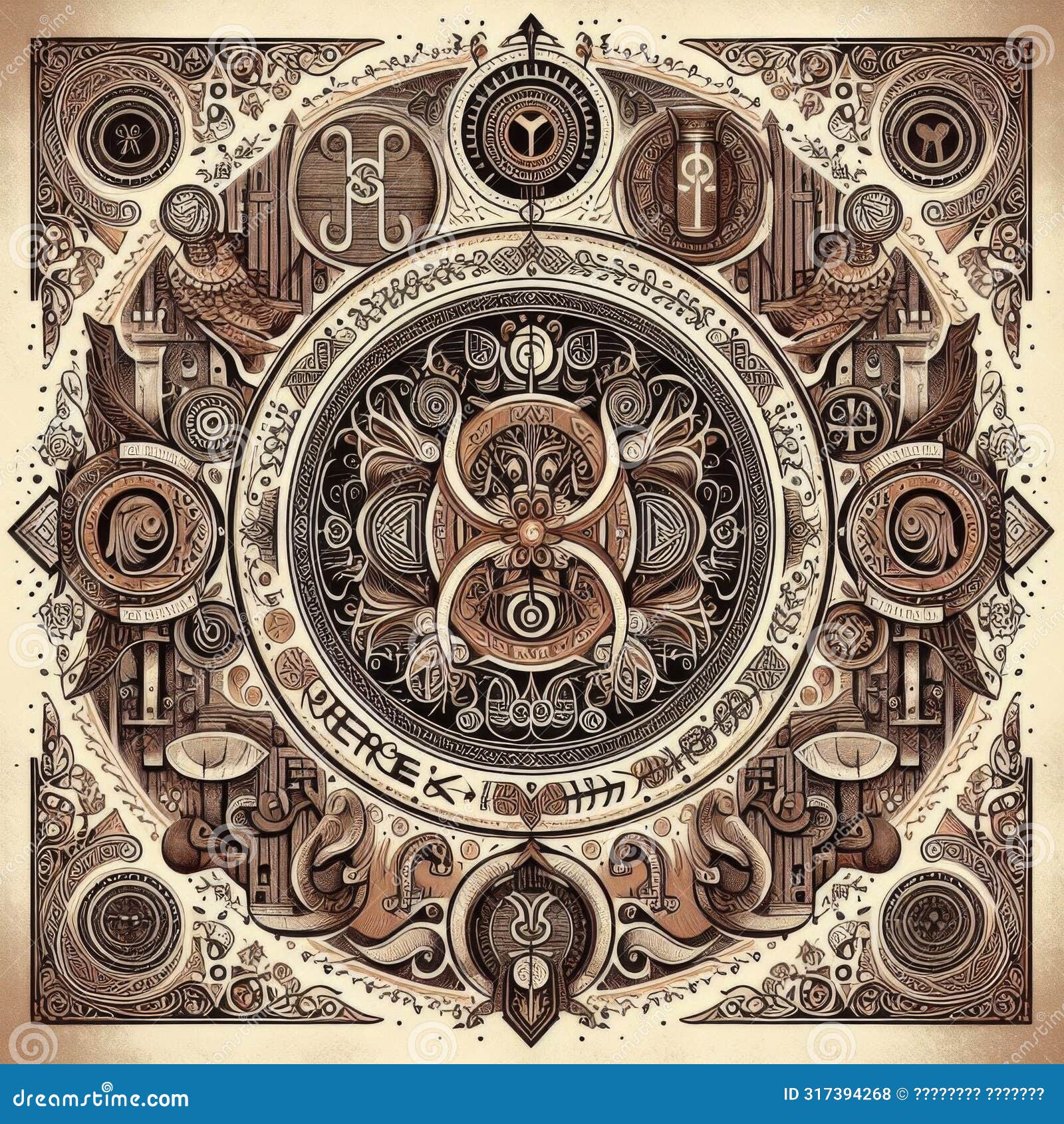 Texture in Ancient Slavic Style Stock Illustration - Illustration of ...