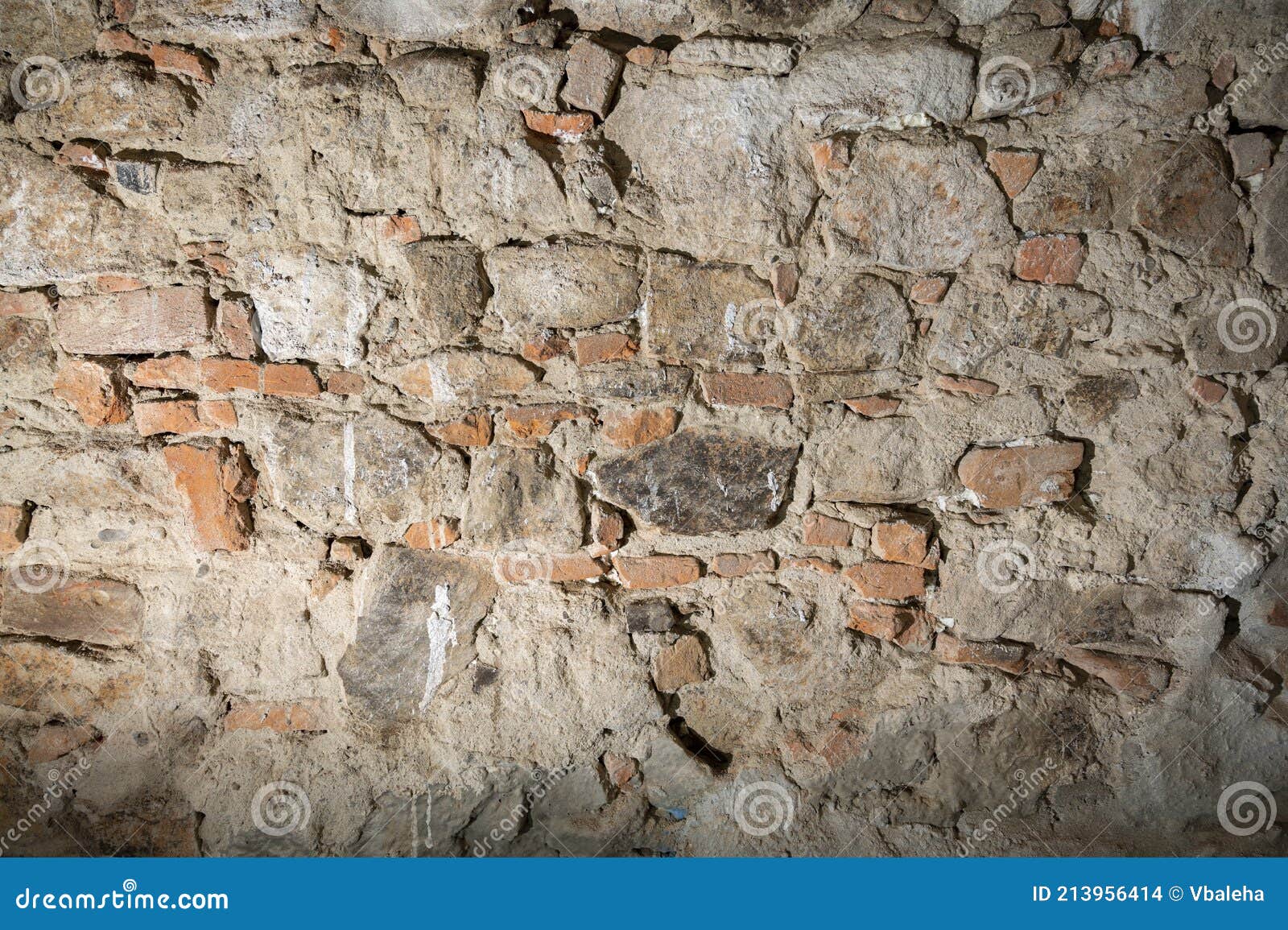 Ancient stone brick wall stock photo. Image of cement - 213956414
