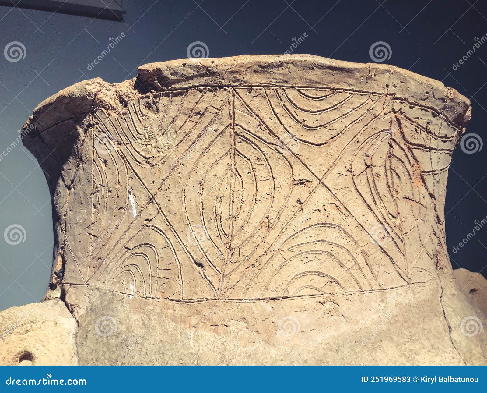 Texture. Ancient Vase with Damage. Vase Made of Clay with a Pattern ...