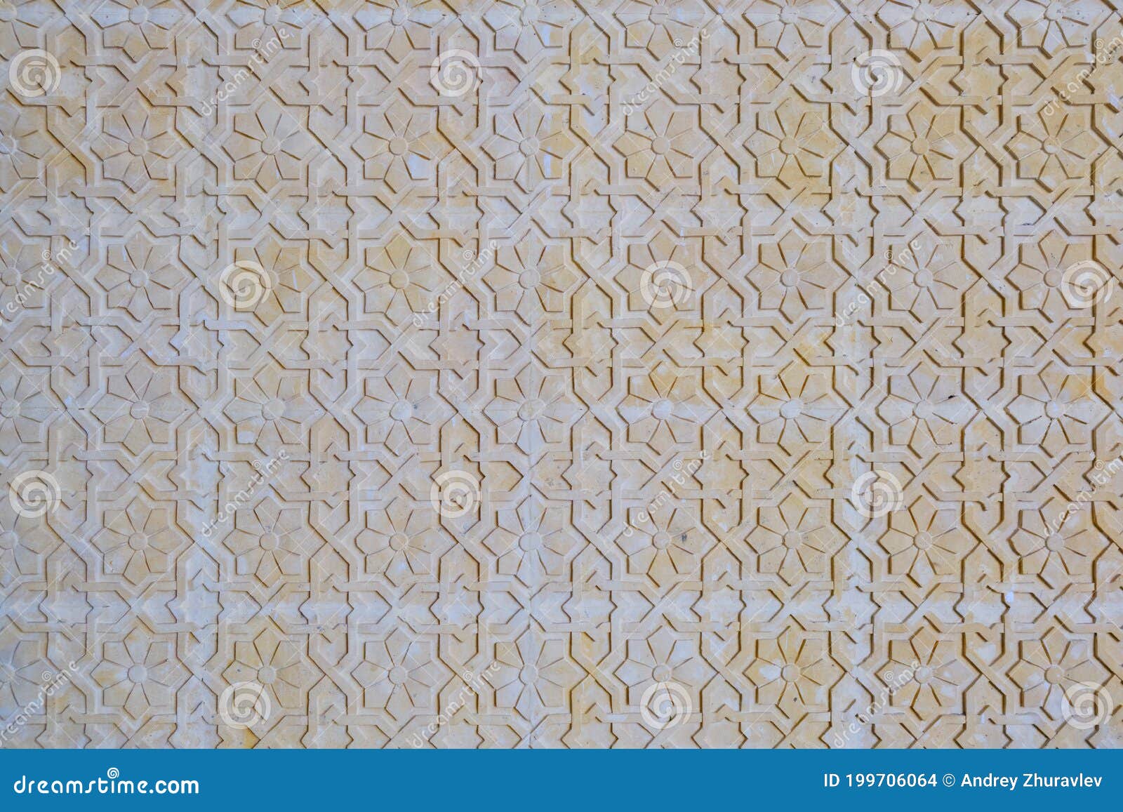 Texture Arabic Pattern on the Stone Wall. Orange Floral Background ...