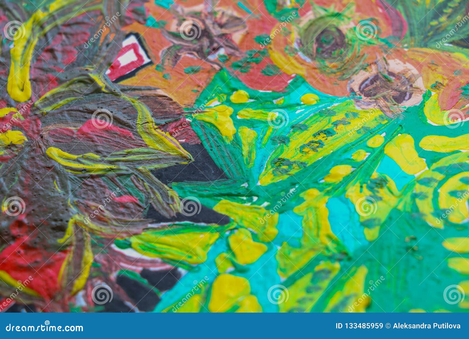 Texture Art Pastel Kids Drawing Colorful Stock Image - Image of garden ...