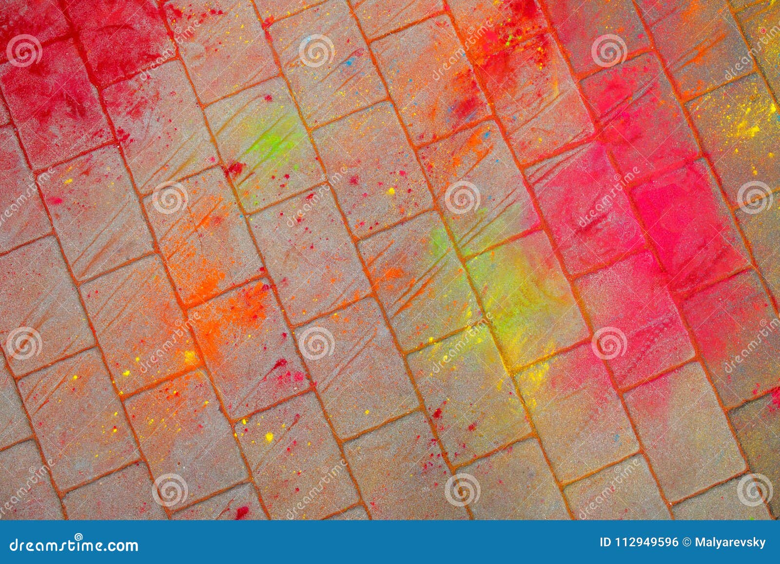 The Texture of the Asphalt. Multi-colored Stains, Splashes and Traces ...