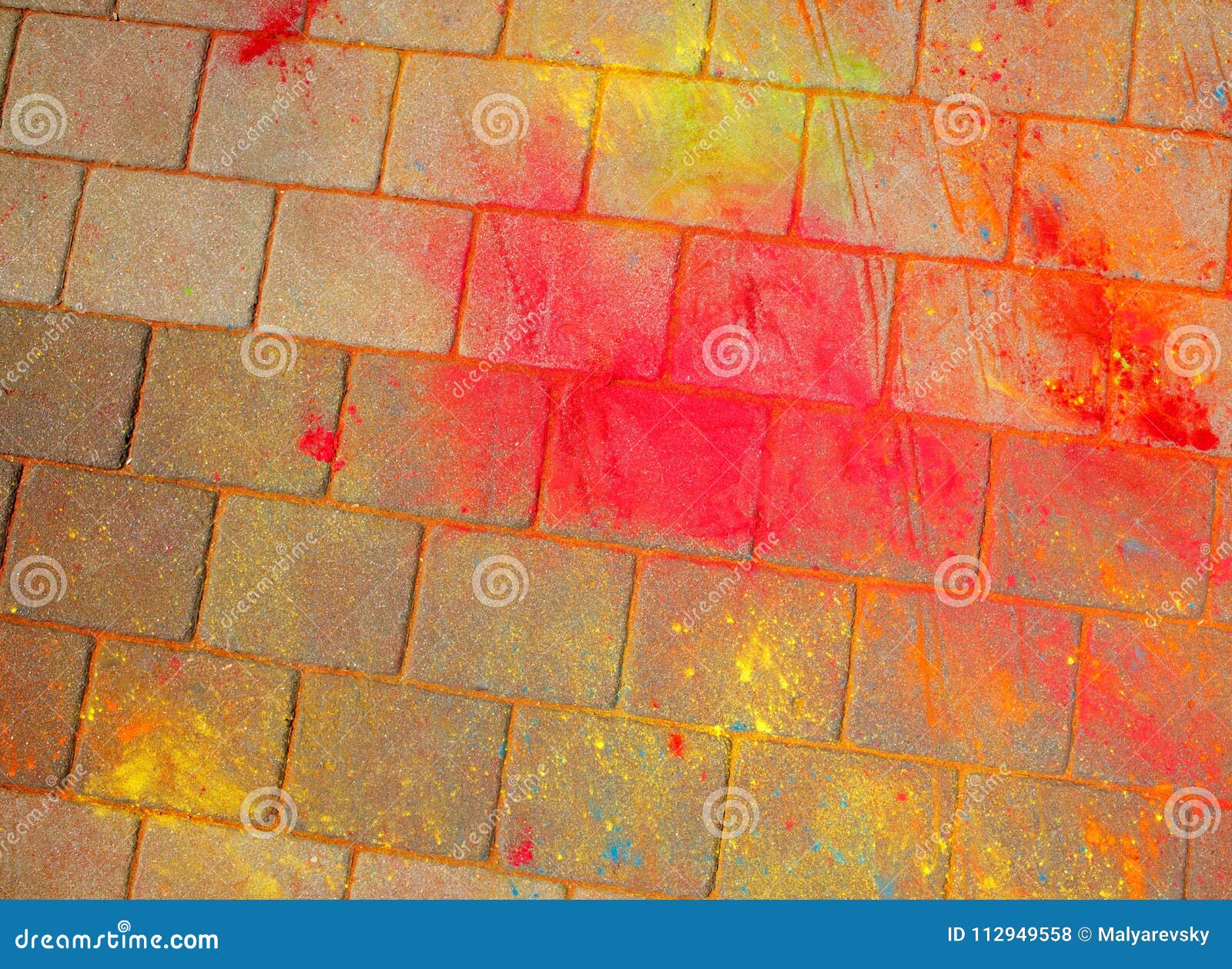 The Texture of the Asphalt. Multi-colored Stains, Splashes and Traces ...