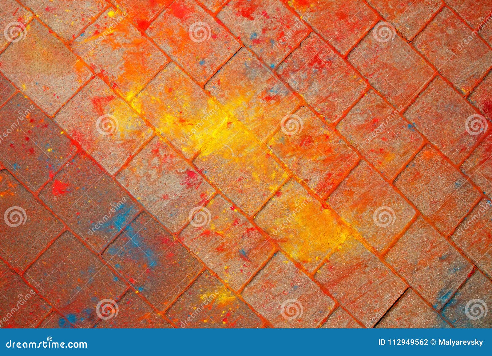 The Texture of the Asphalt. Multi-colored Stains, Splashes and Traces ...