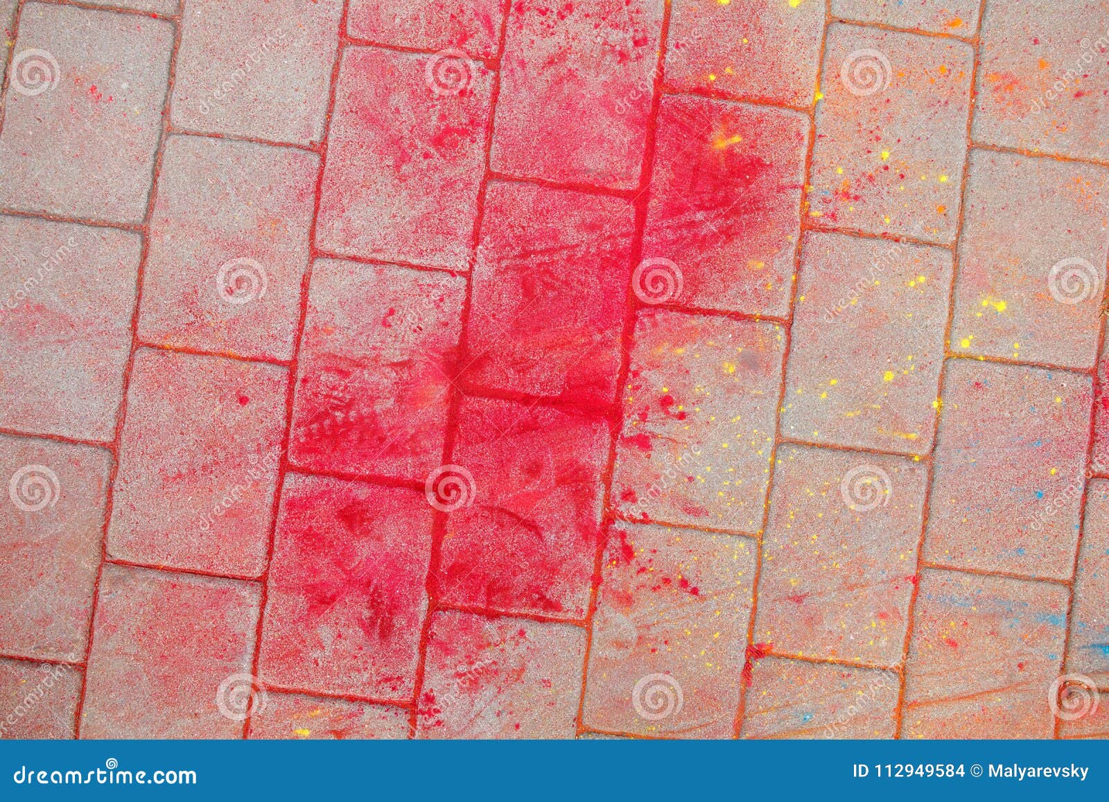 The Texture of the Asphalt. Multi-colored Stains, Splashes and Traces ...