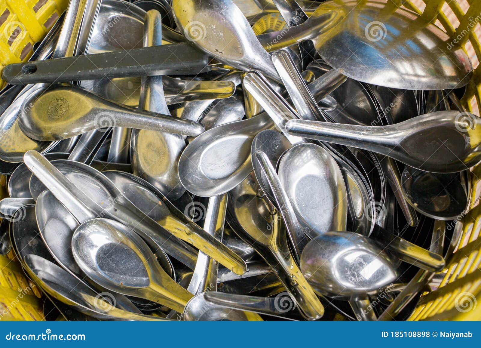 Texture Backgroud of Silver Spoon Stock Photo - Image of silver ...
