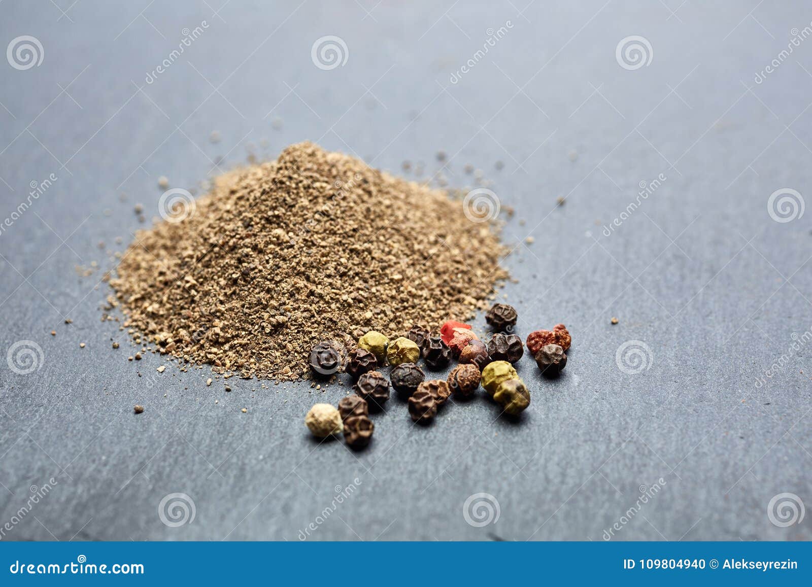 Texture Background. Black Pepper Powder Top View. Stock Photo - Image ...