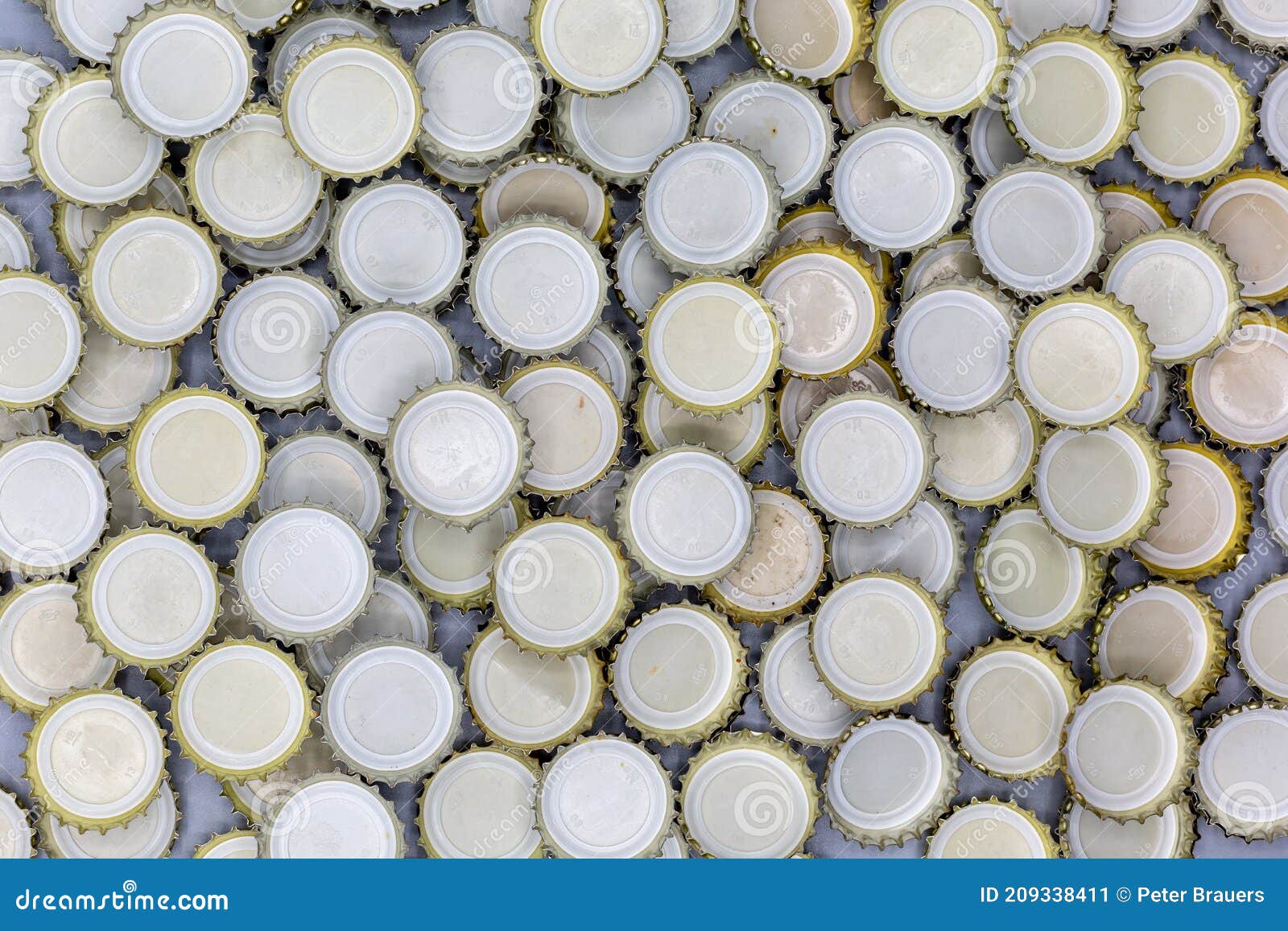 Texture Background with Bottle Cronecaps of Beer or Softdrinks in ...