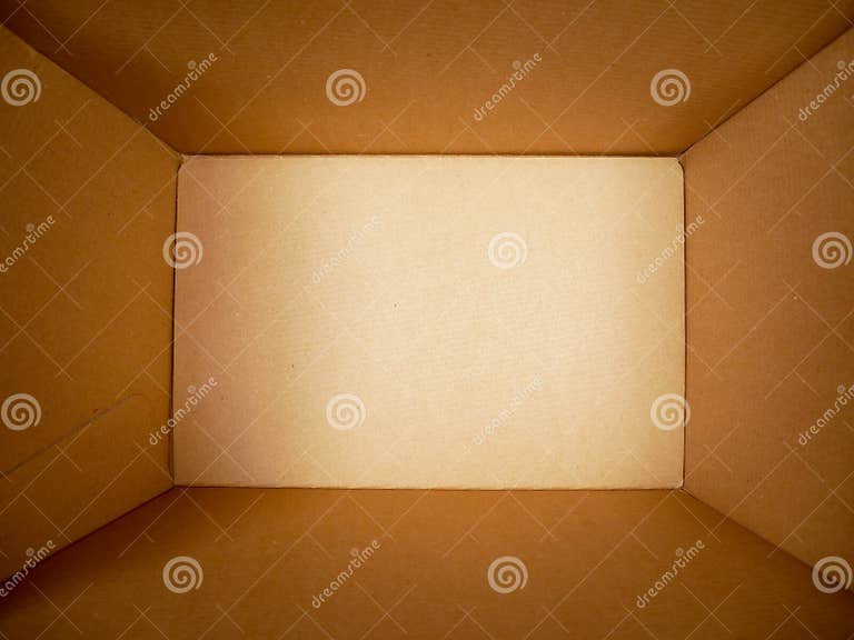 Texture Background Brown Paper Box , Empty Open Rectangular Cardboard ...