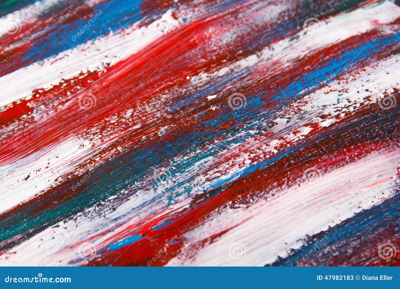 Texture Background - Close Up of Blue and Red Paint Strokes Stock Image ...