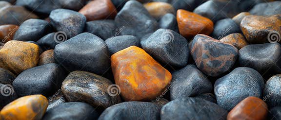 Texture Background of Colored Stones. Stock Photo - Image of pebble ...
