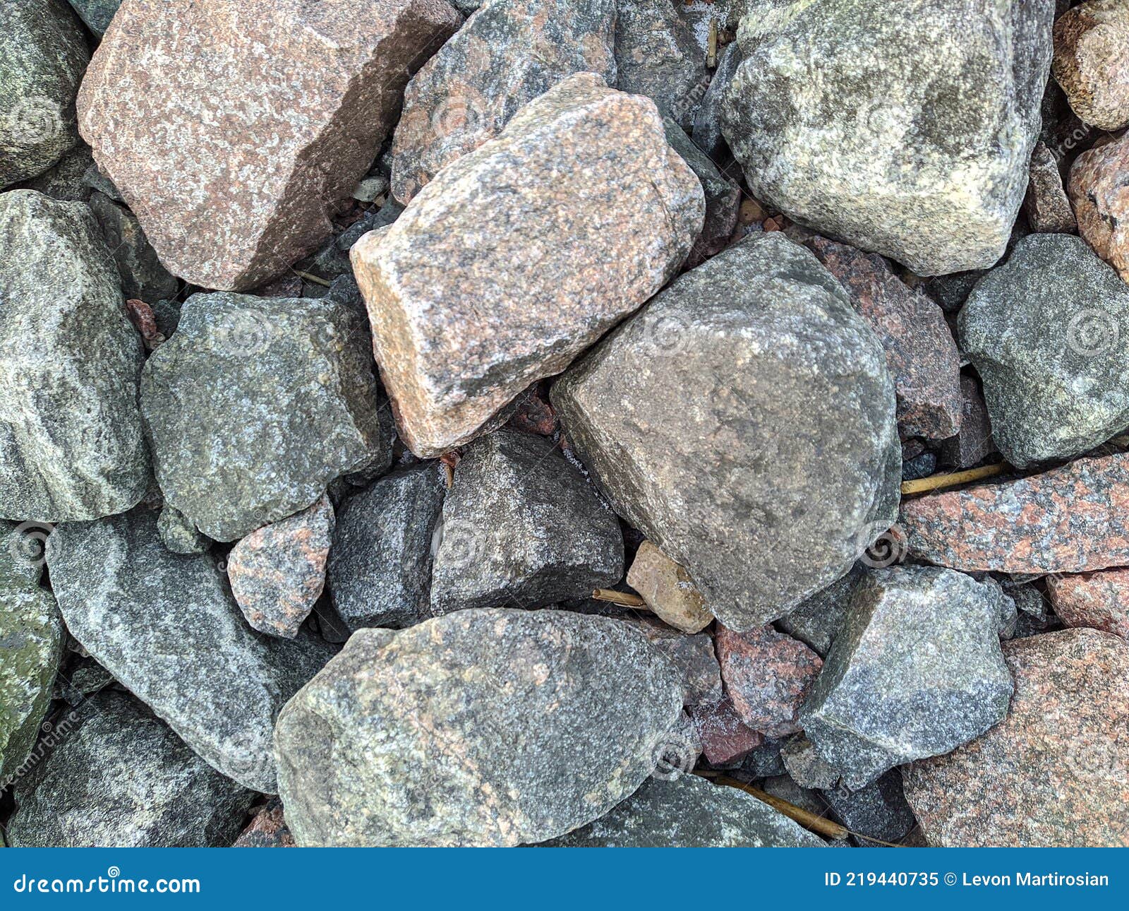 Texture and Background of Colored Stones on the River Bank in the ...