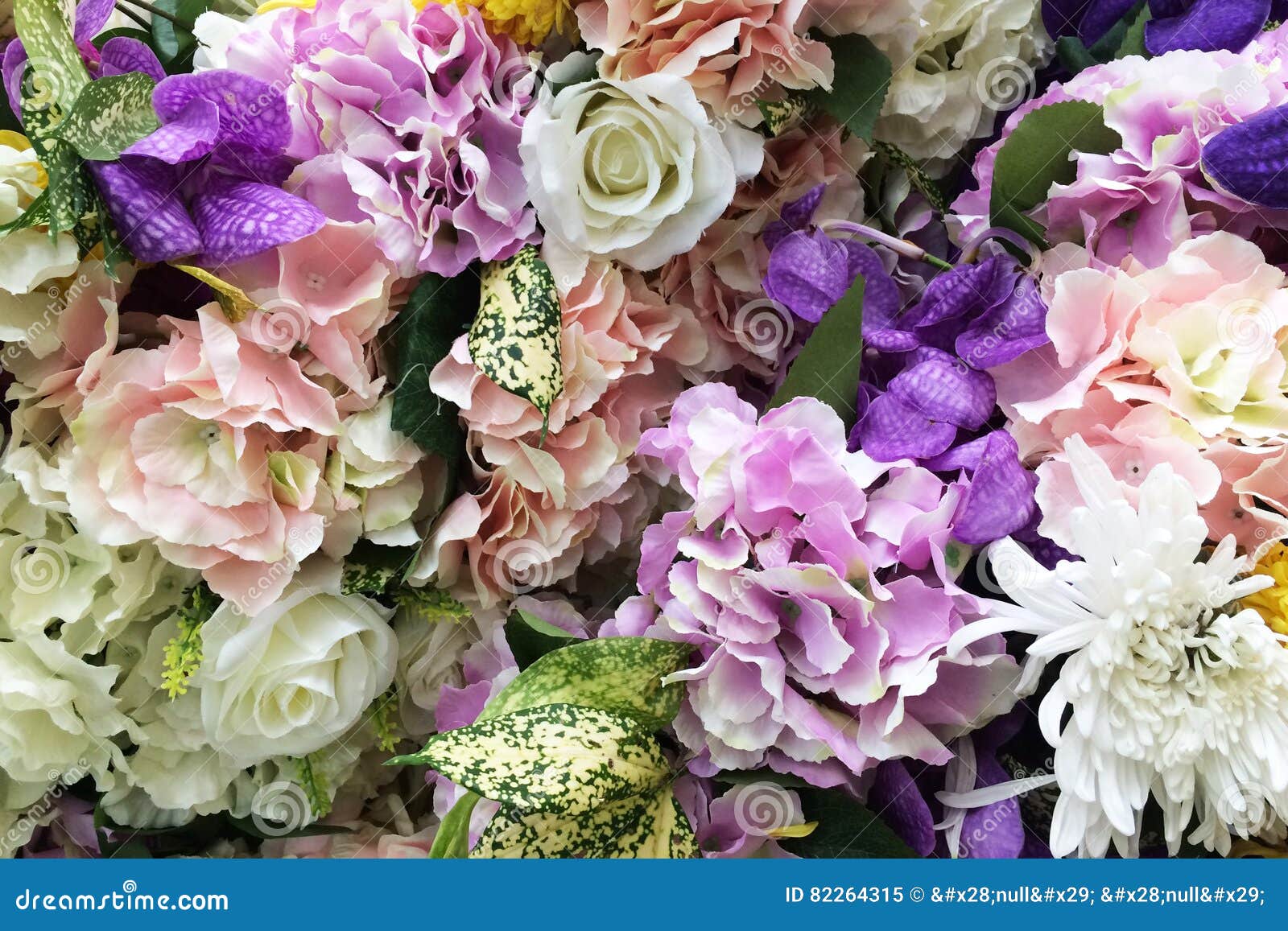 The Texture and Background of the Colorful Flowers Arrangement. Stock ...
