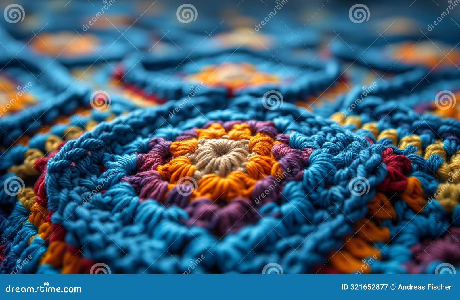 Texture Background from a Crochet Granny Square Pattern. Stock Image ...