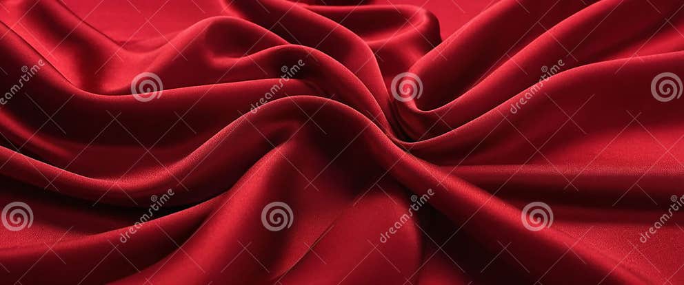 Texture and Background Elegant Red Fabric with Curved Lines Stock Photo ...