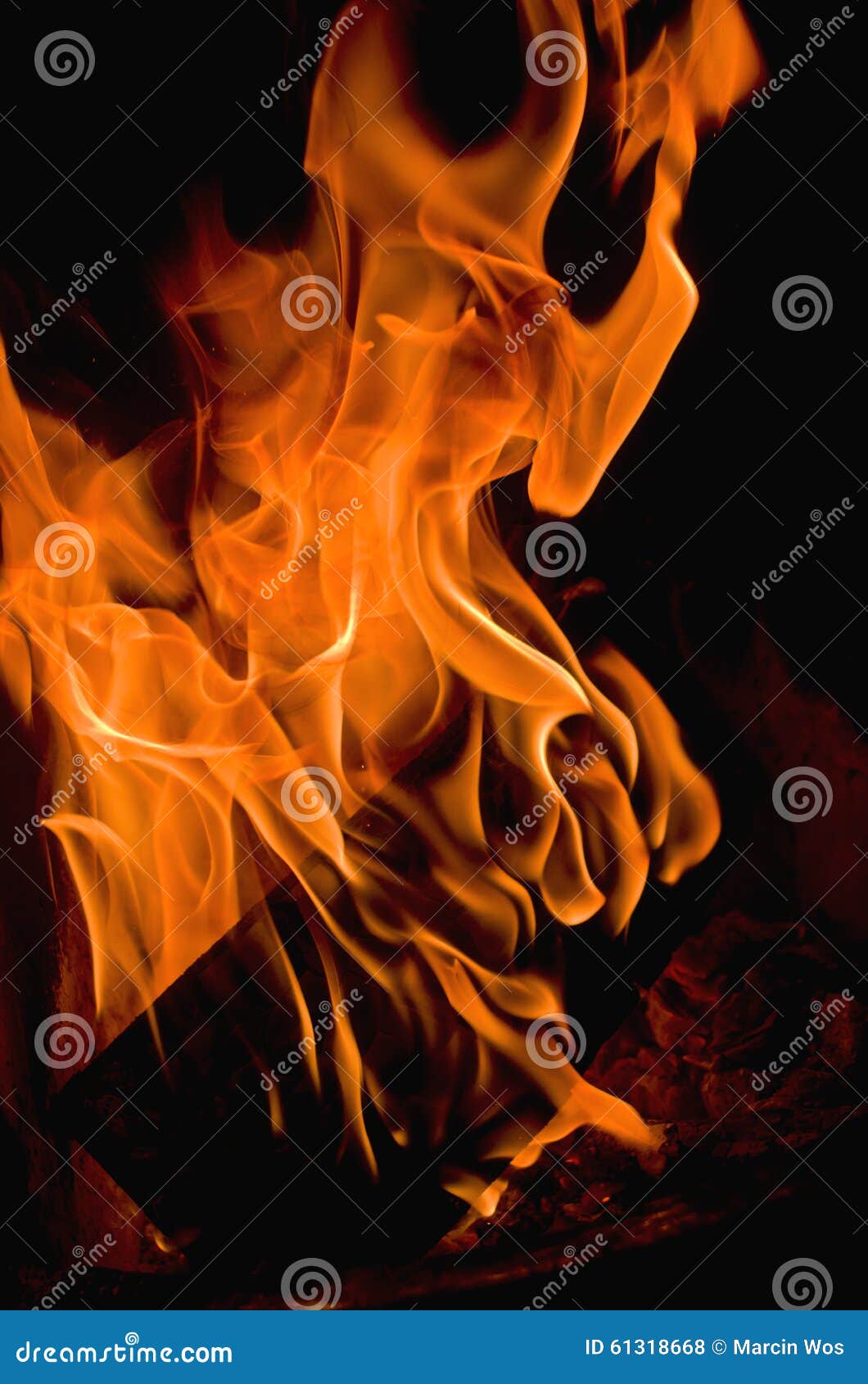 Texture, Background of the Fire in the Fireplace, the Cold Autumn ...