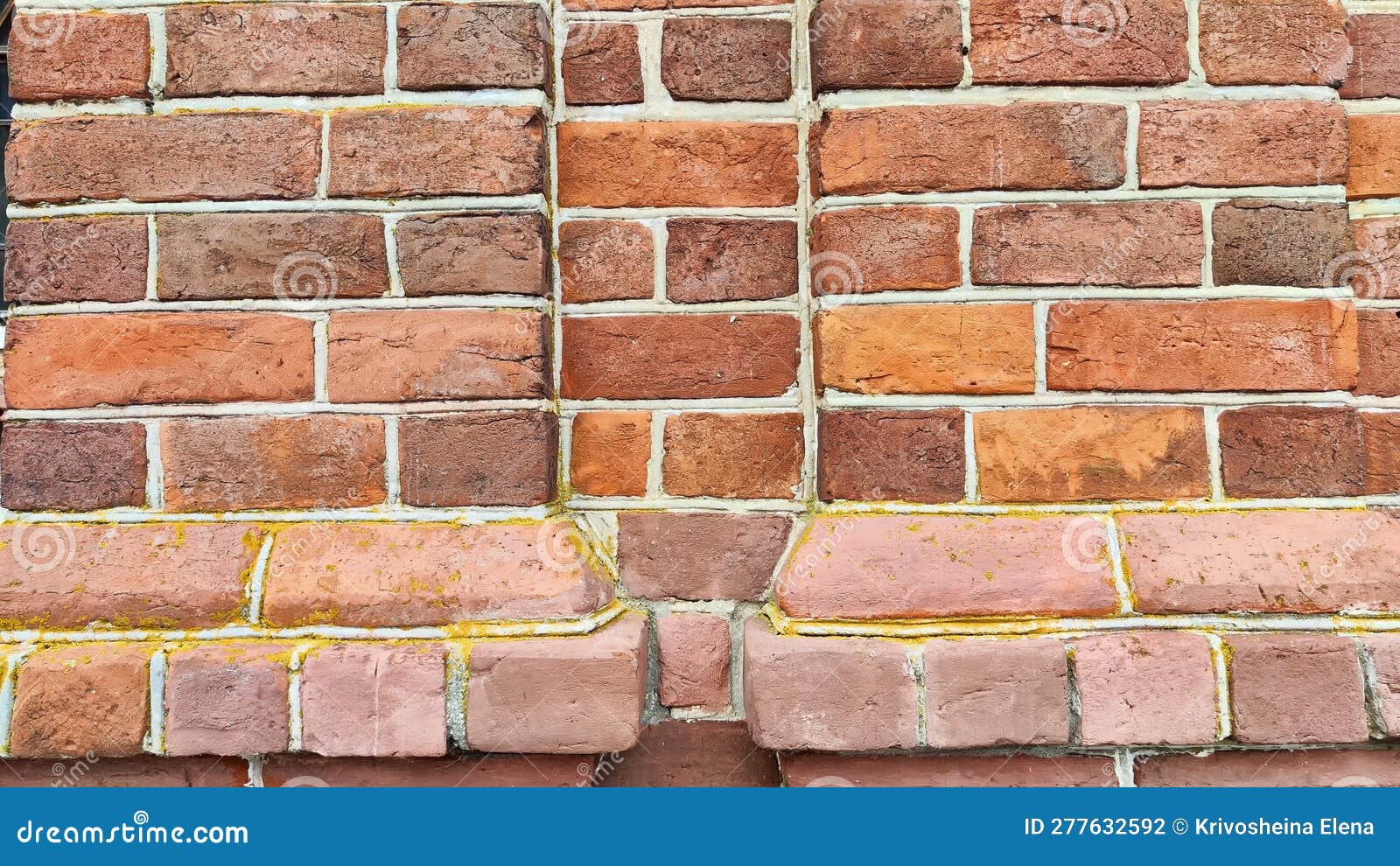 Texture, Background and Frame Made of Abstract Red Brick. Brickwork ...