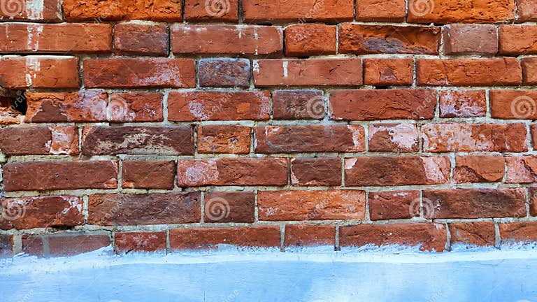Texture, Background and Frame Made of Abstract Red Brick. Brickwork ...