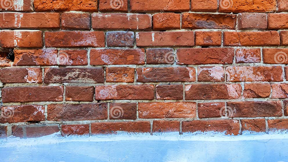 Texture, Background and Frame Made of Abstract Red Brick. Brickwork ...